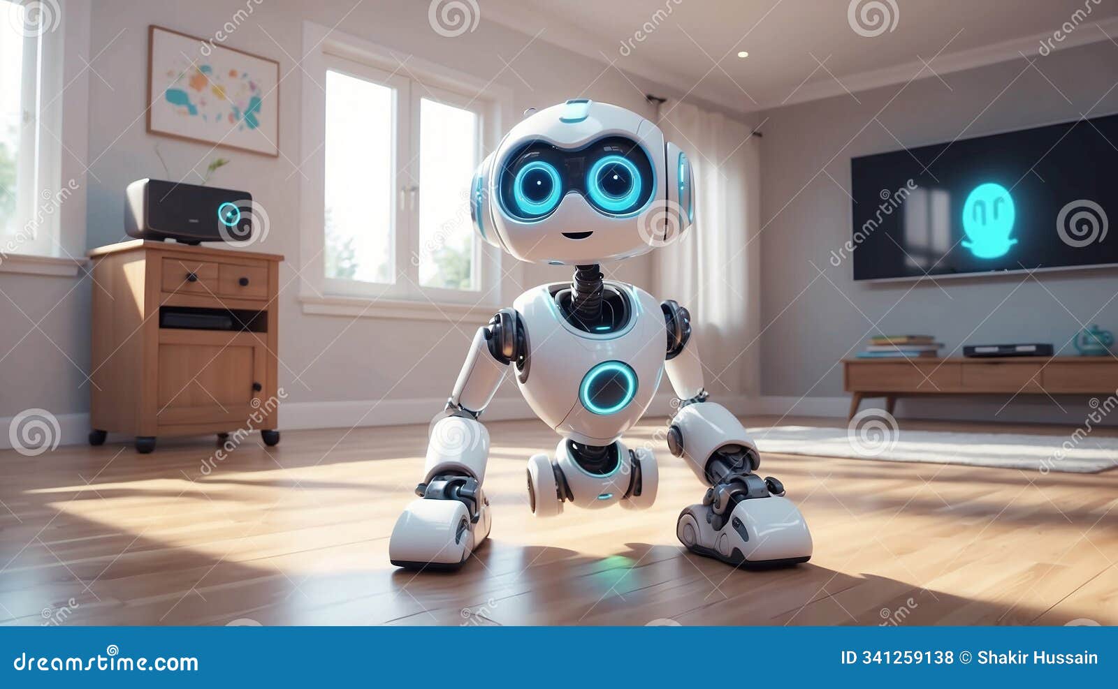Adorable Robo Boogie: AI Robot Dancing With Charm And Style Royalty ...
