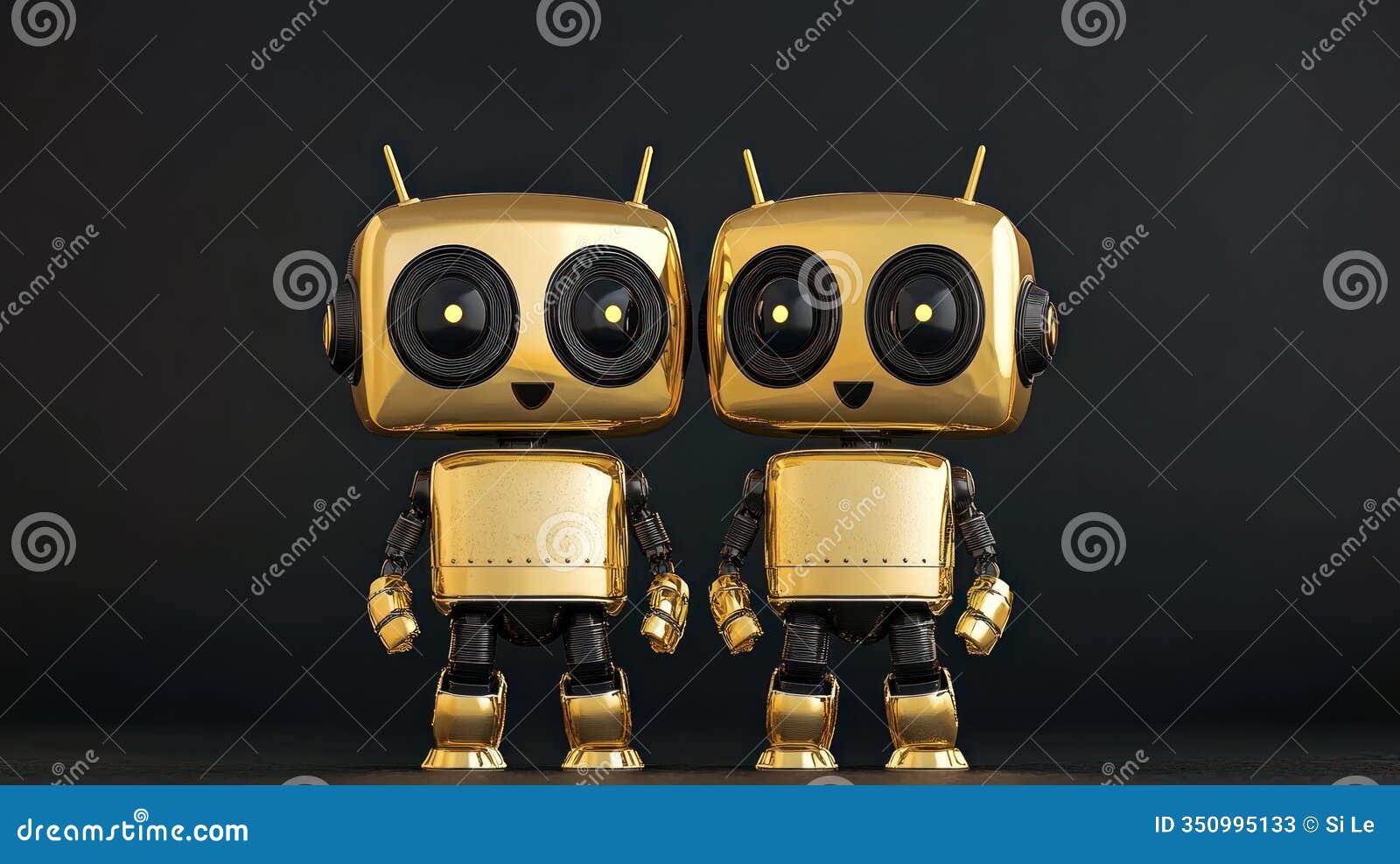 Adorable Robot Emotions: Set of Cute Robots with Expressive Faces Stock ...