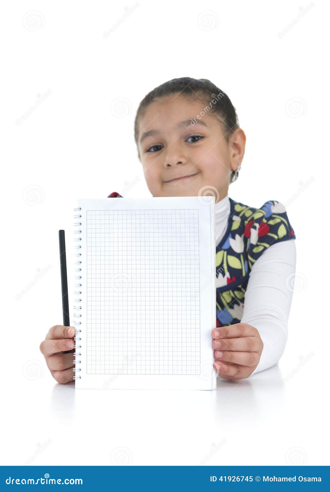 Adorable Schoolgirl with Homework Done Stock Image - Image of ...