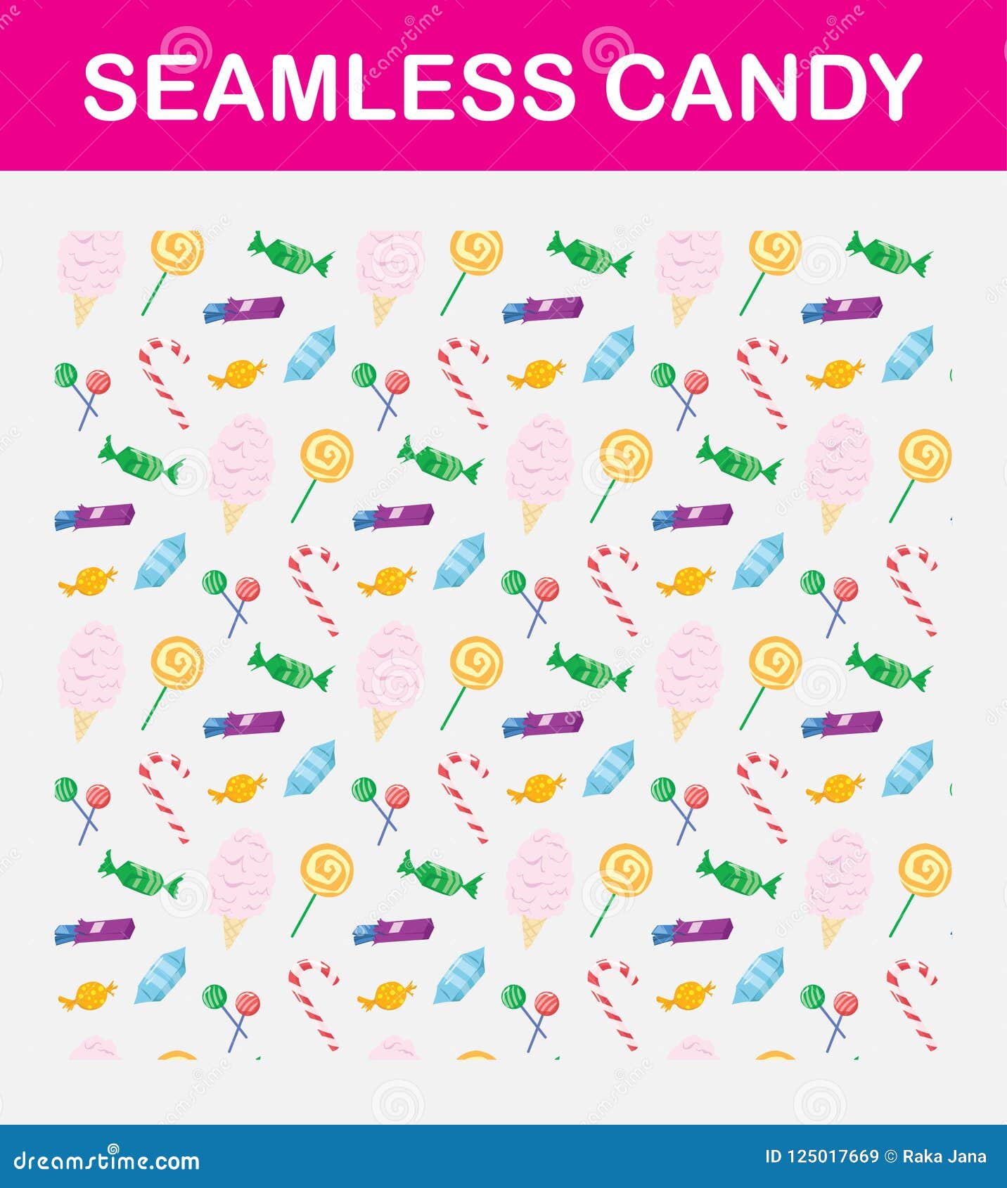 ADORABLE SEAMLESS CANDY stock illustration. Illustration of clip ...