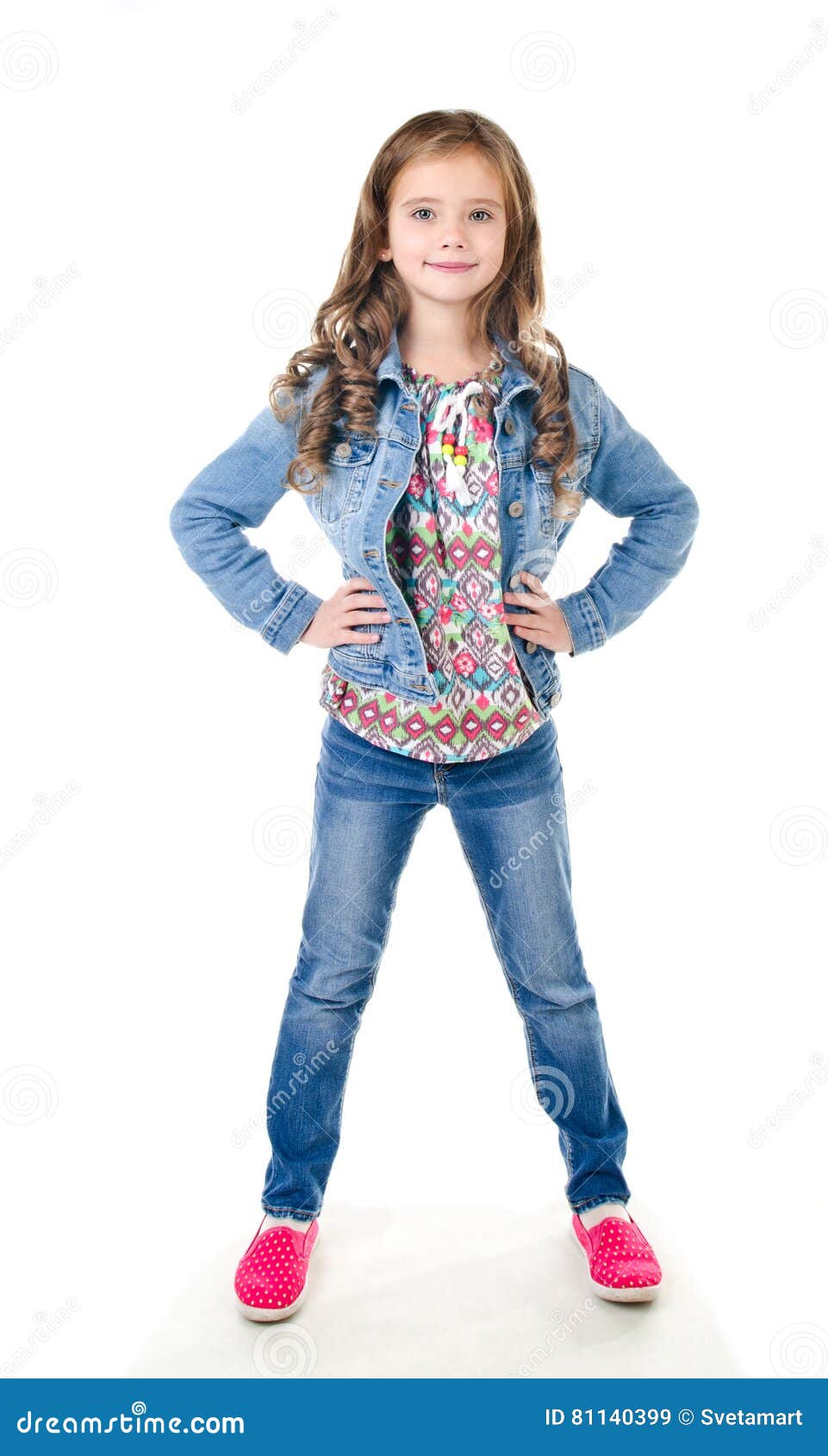 Adorable Smiling Little Girl Standing Isolated Royalty-Free Stock ... Adorable Smiling Little Girl Standing Isolated Royalty-Free Stock ...