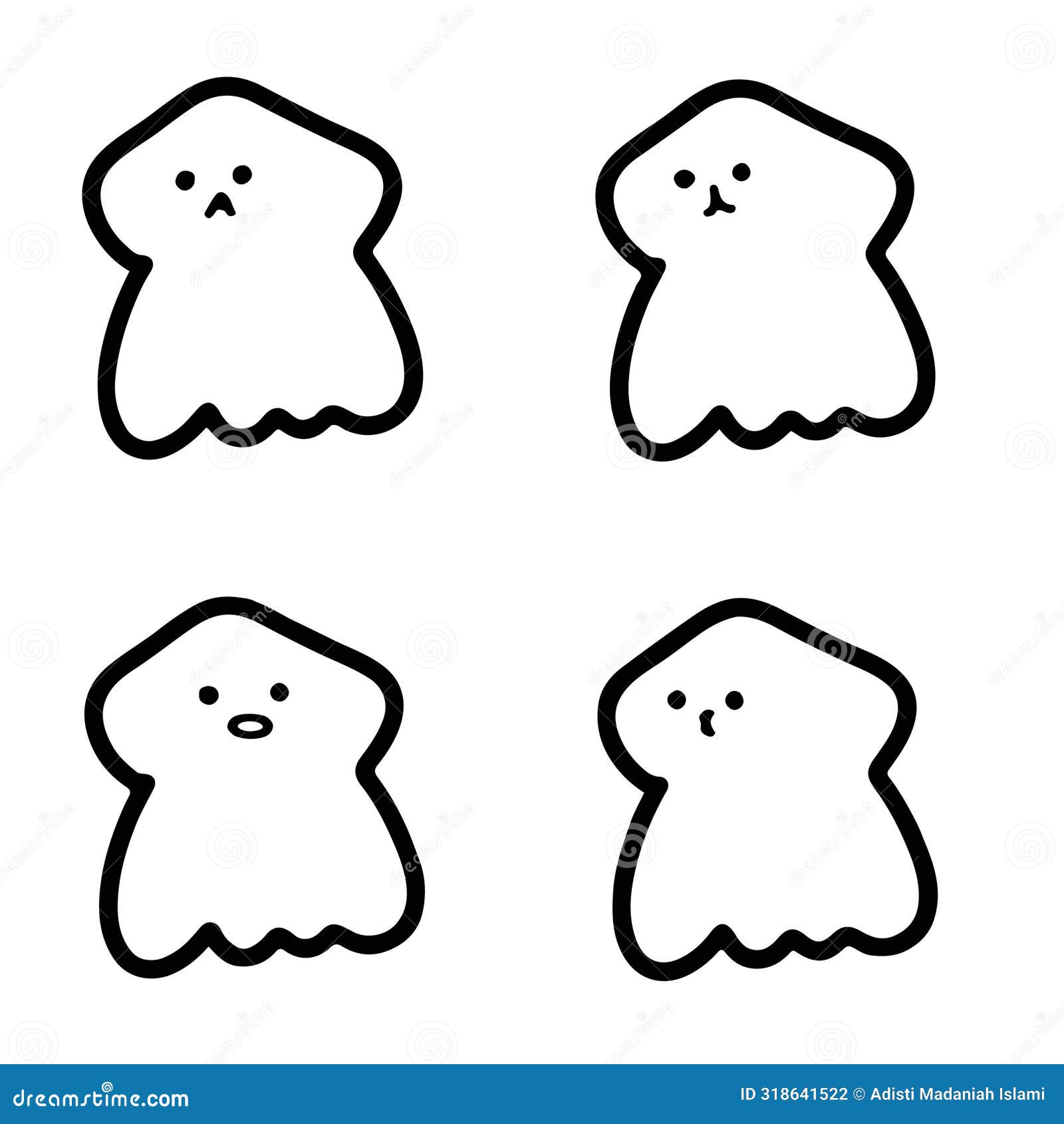 Adorable Squid Illustrations Cute Hand Drawings for Creative Projects ...