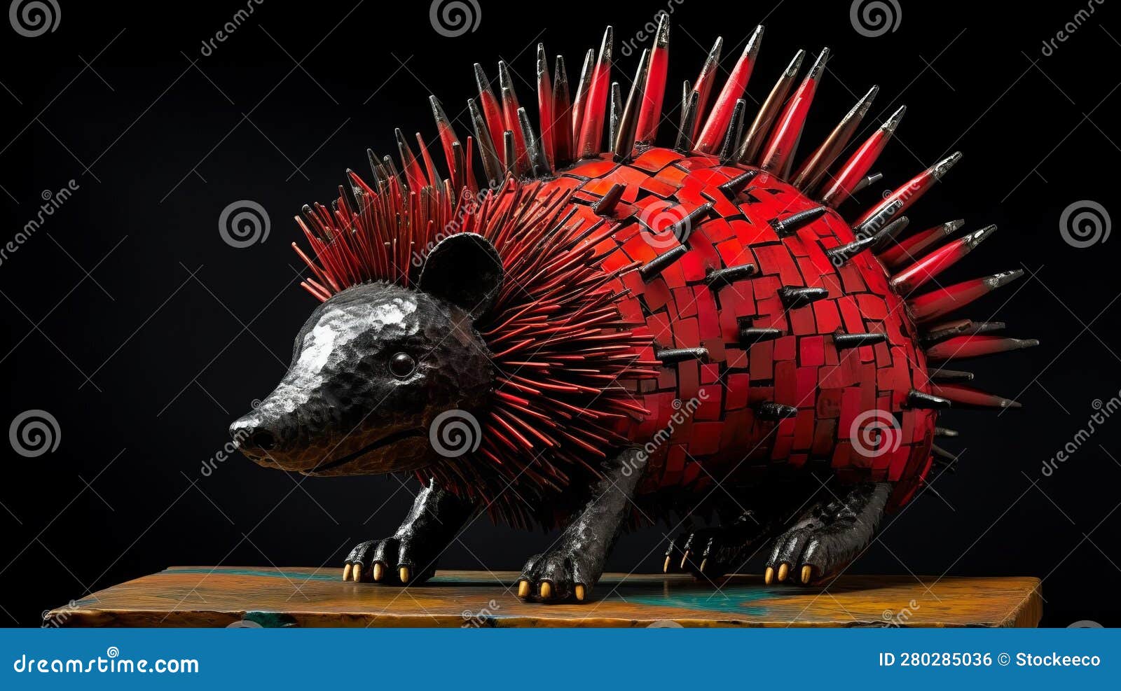 Black And Red Hedgehog