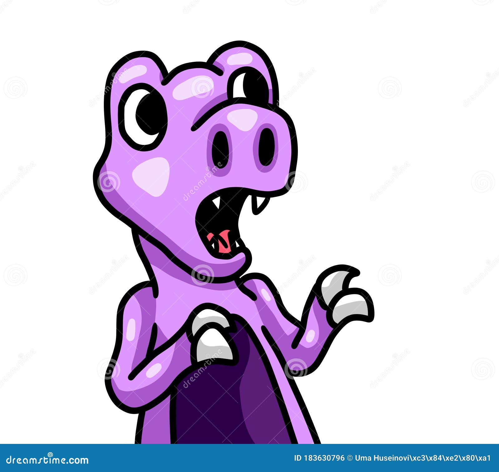 Adorable Surprised Purple T Rex Stock Illustration - Illustration of ...