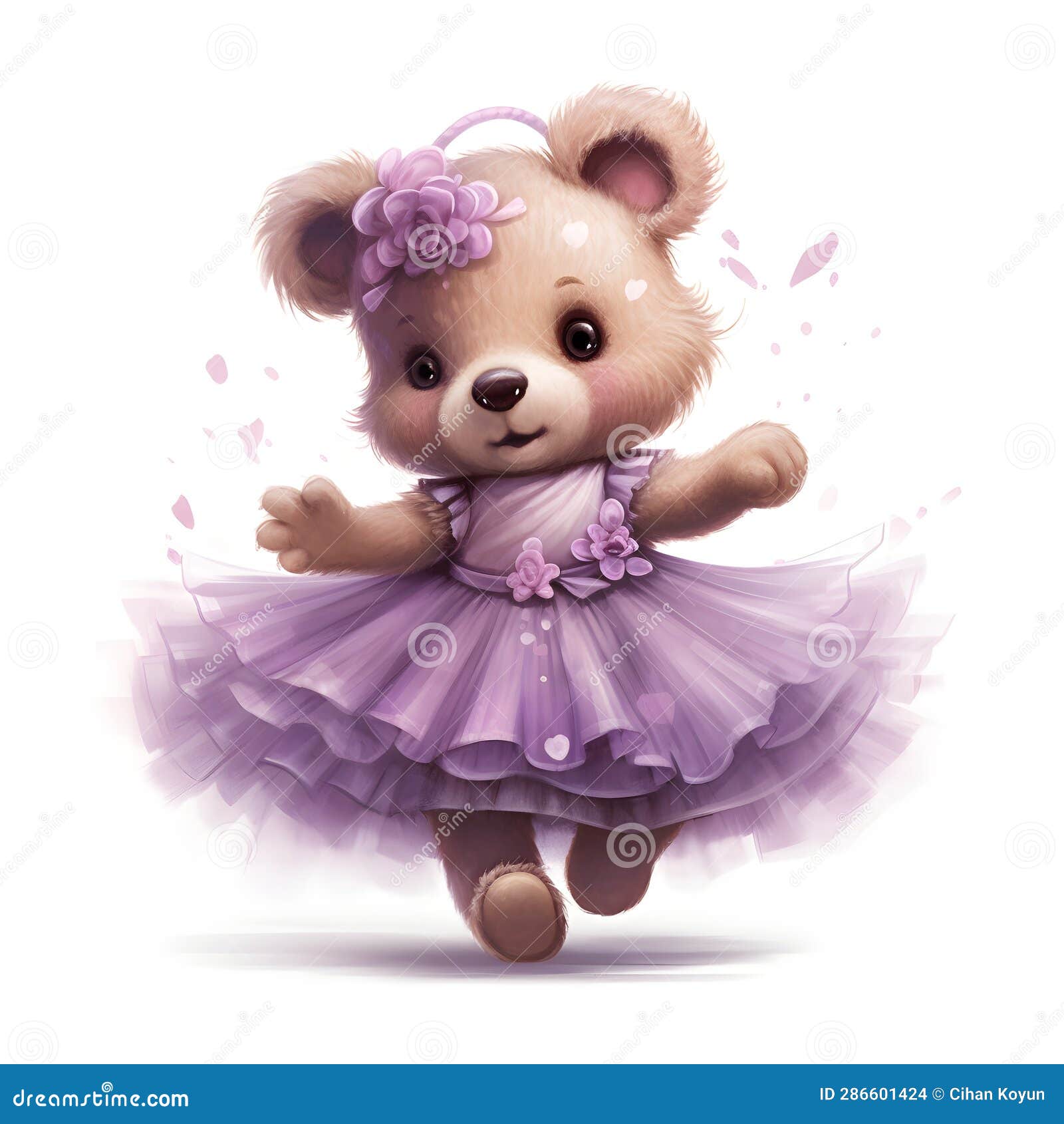 Adorable teddy dance pose stock illustration. Illustration of polar ...