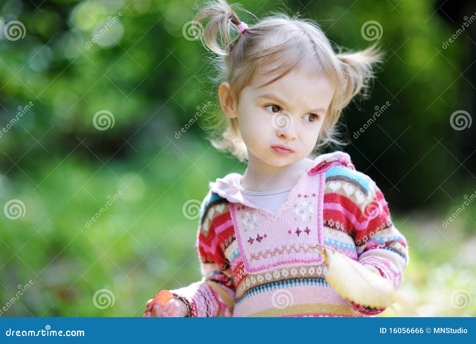 Adorable Toddler in an Autumn Park Stock Photo - Image of attractive ...