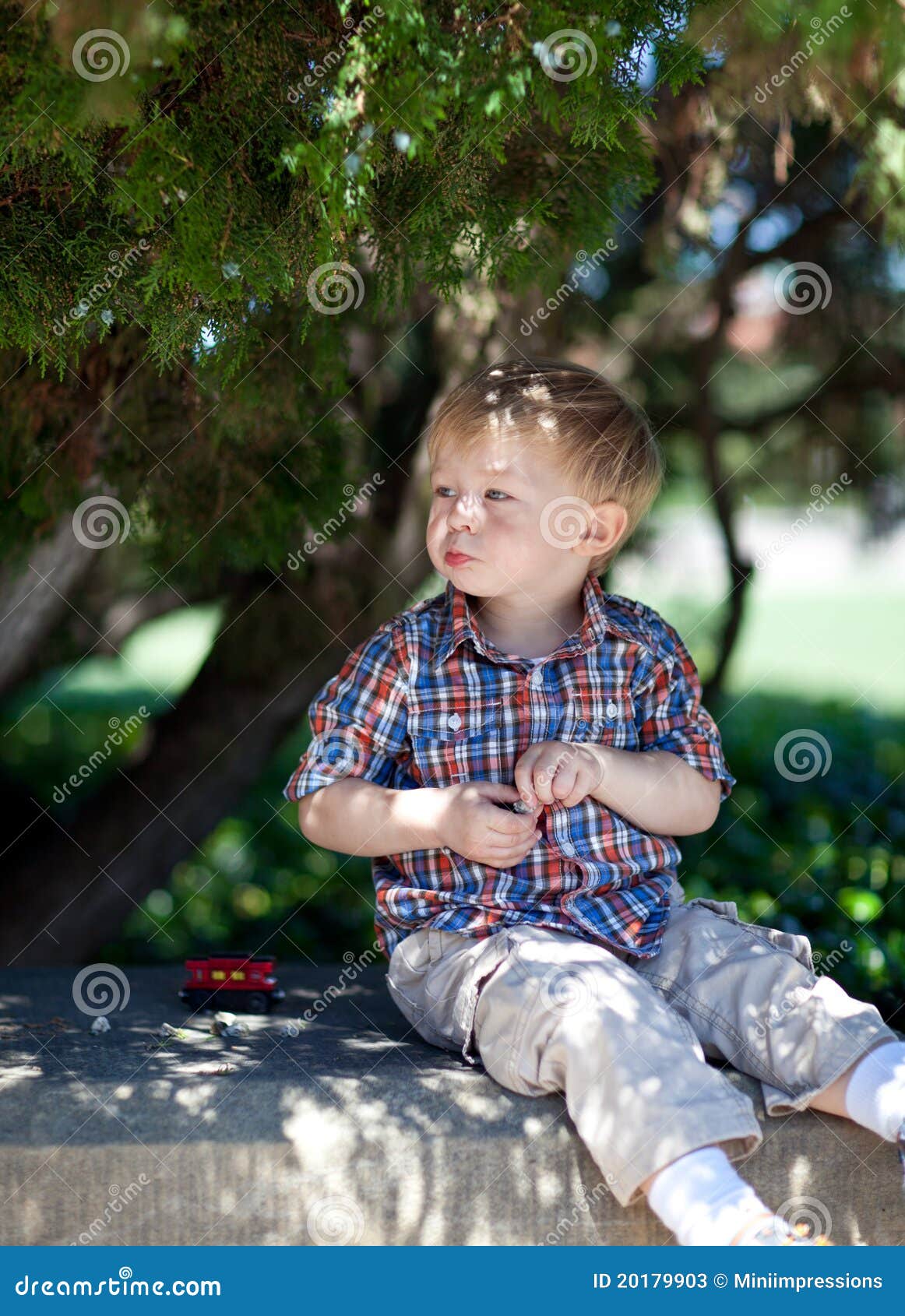 Adorable Toddler Under a Tree Stock Image - Image of lifestyle, outdoor ...