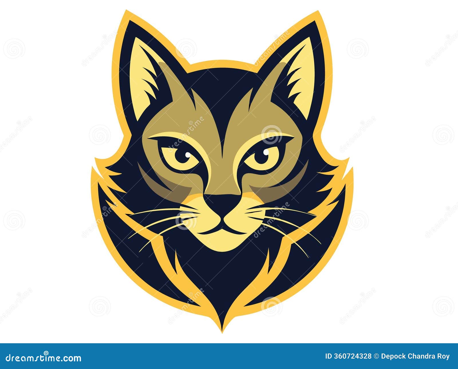 Creative Cat Face Vector Illustration Designs for All Purposes. Stock ...