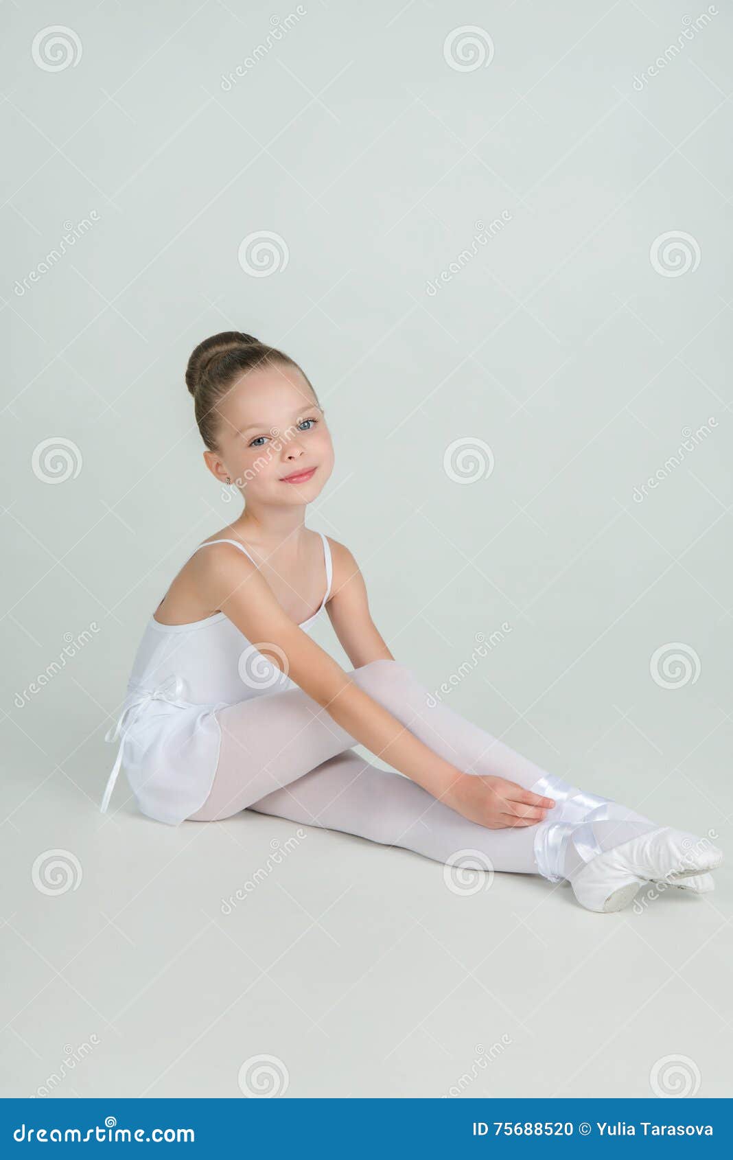 Adorable Young Ballerina Poses on Camera Stock Photo - Image of dance ...