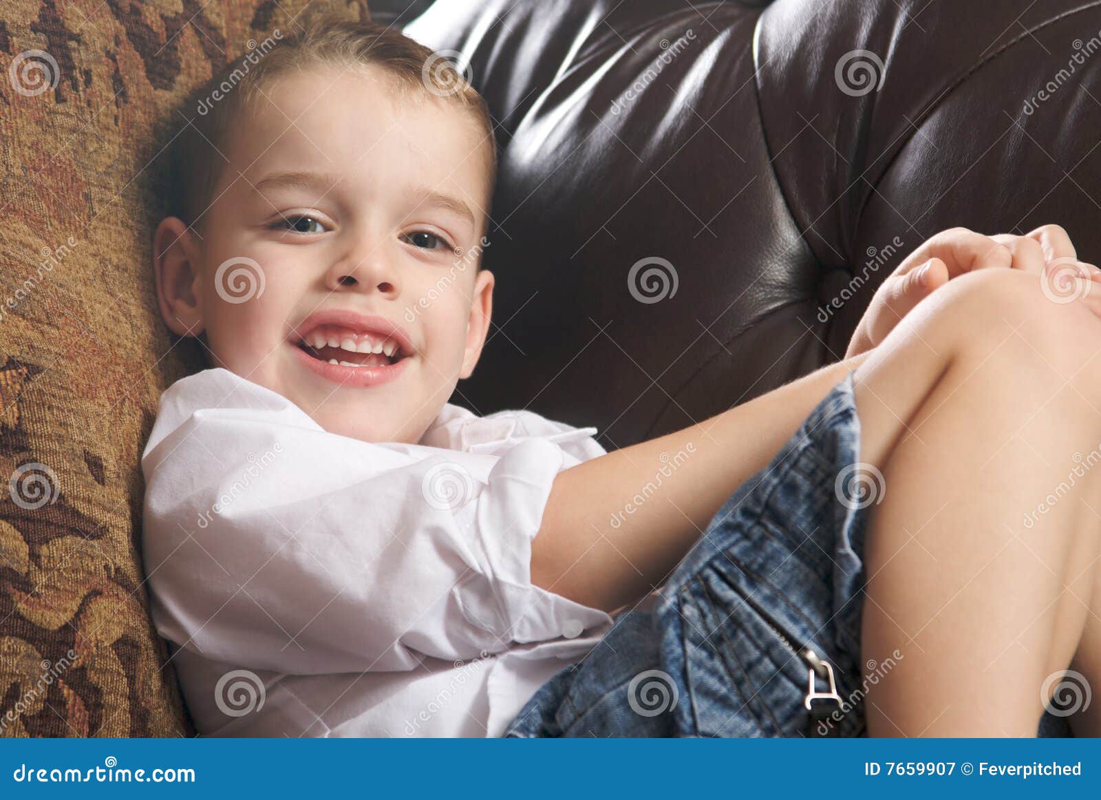 Adorable Young Boy Smiles stock image. Image of cheerful - 7659907