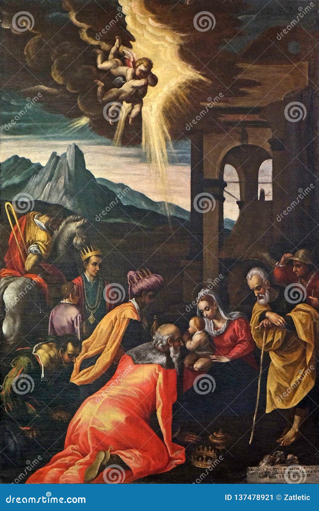 Adoration Of The Magi Stained Glass Window In The Church Of St. Michael ... Adoration Of The Magi Stained Glass Window In The Church Of St. Michael ...