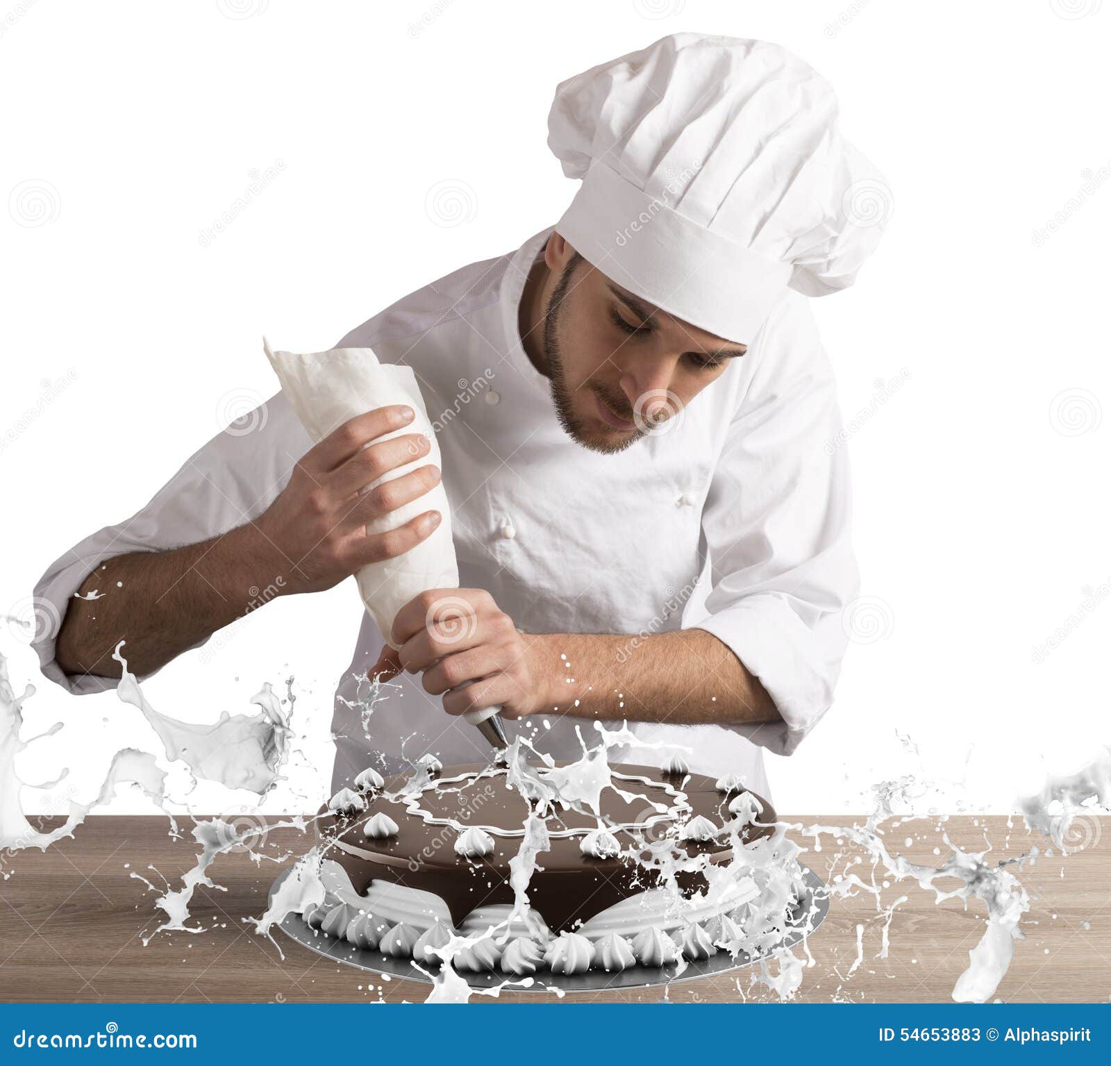 Adornamiento Del Chef De Repostería Imagen de archivo - Imagen de ...