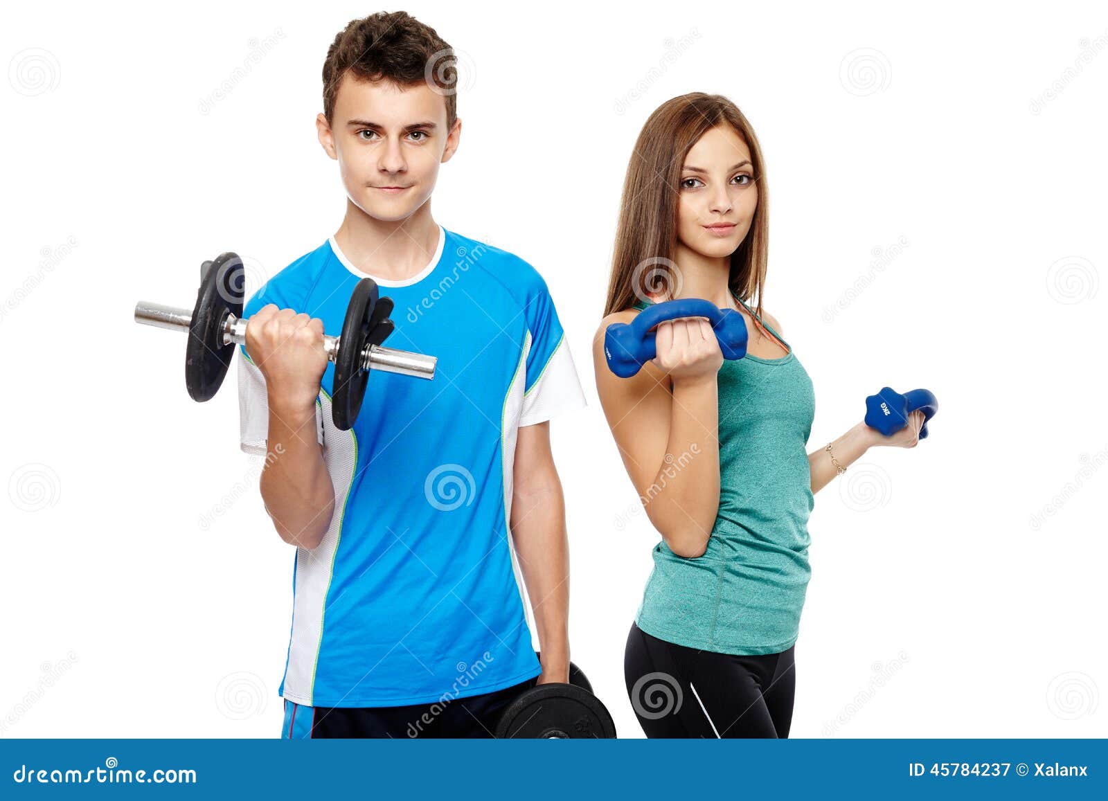 Ados Faisant La Forme Physique Image stock - Image du beau, aptitude ...