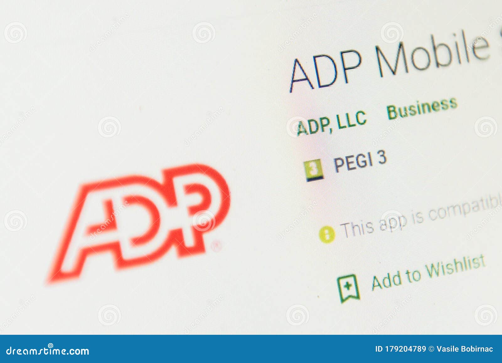 ADP App Icon. Selective Focus. Editorial Stock Image - Image of website ...