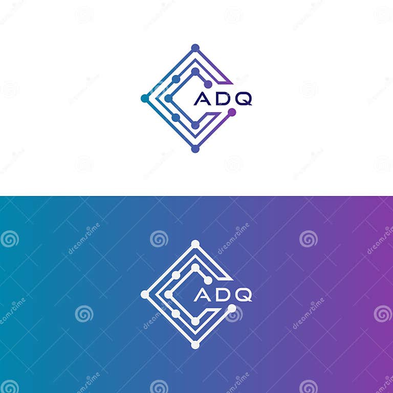 Adq Tech Initial Logo Design Icon for Technology, Digital, Tech ...