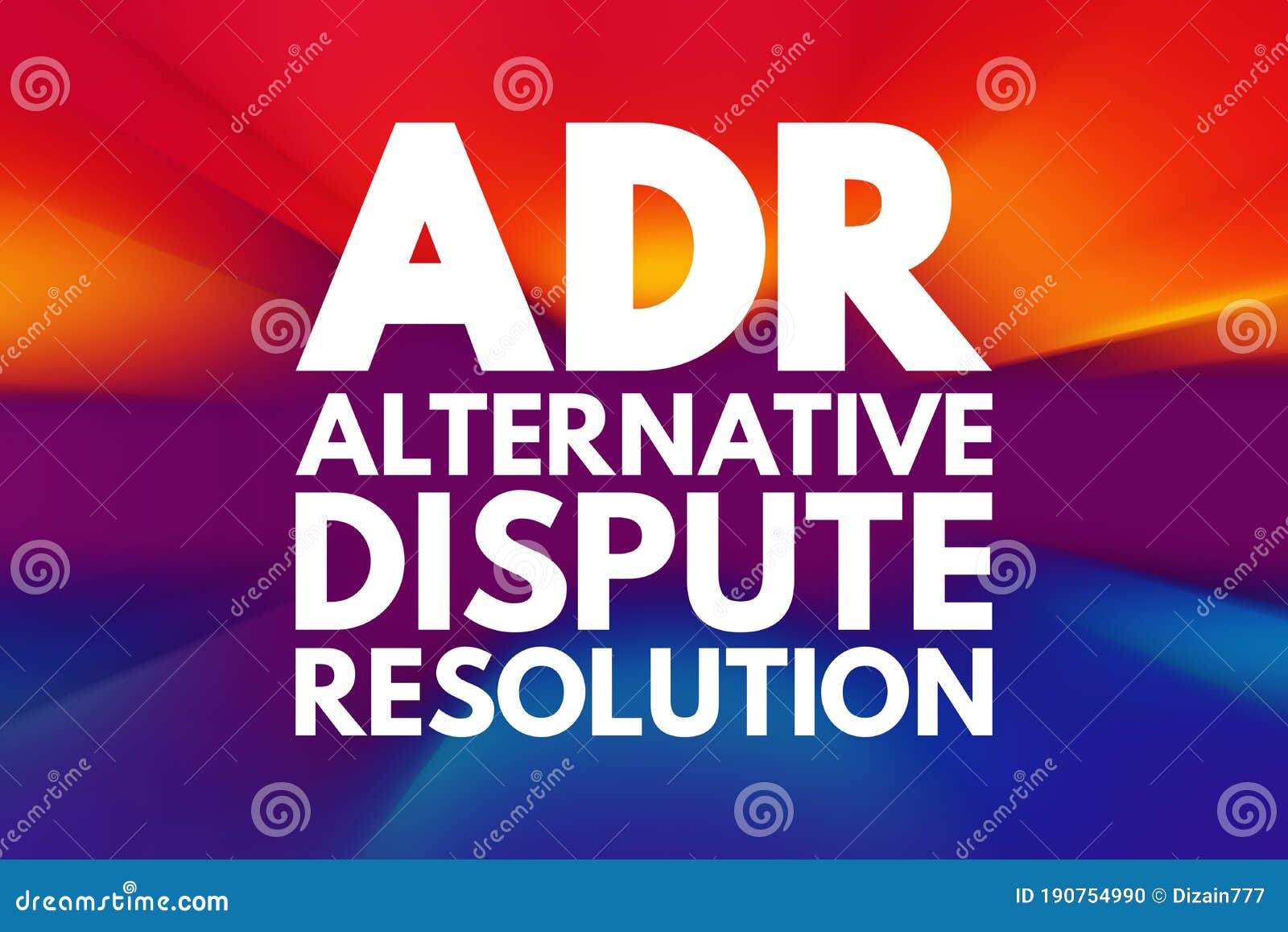 ADR - Alternative Dispute Resolution Acronym, Business Concept ...
