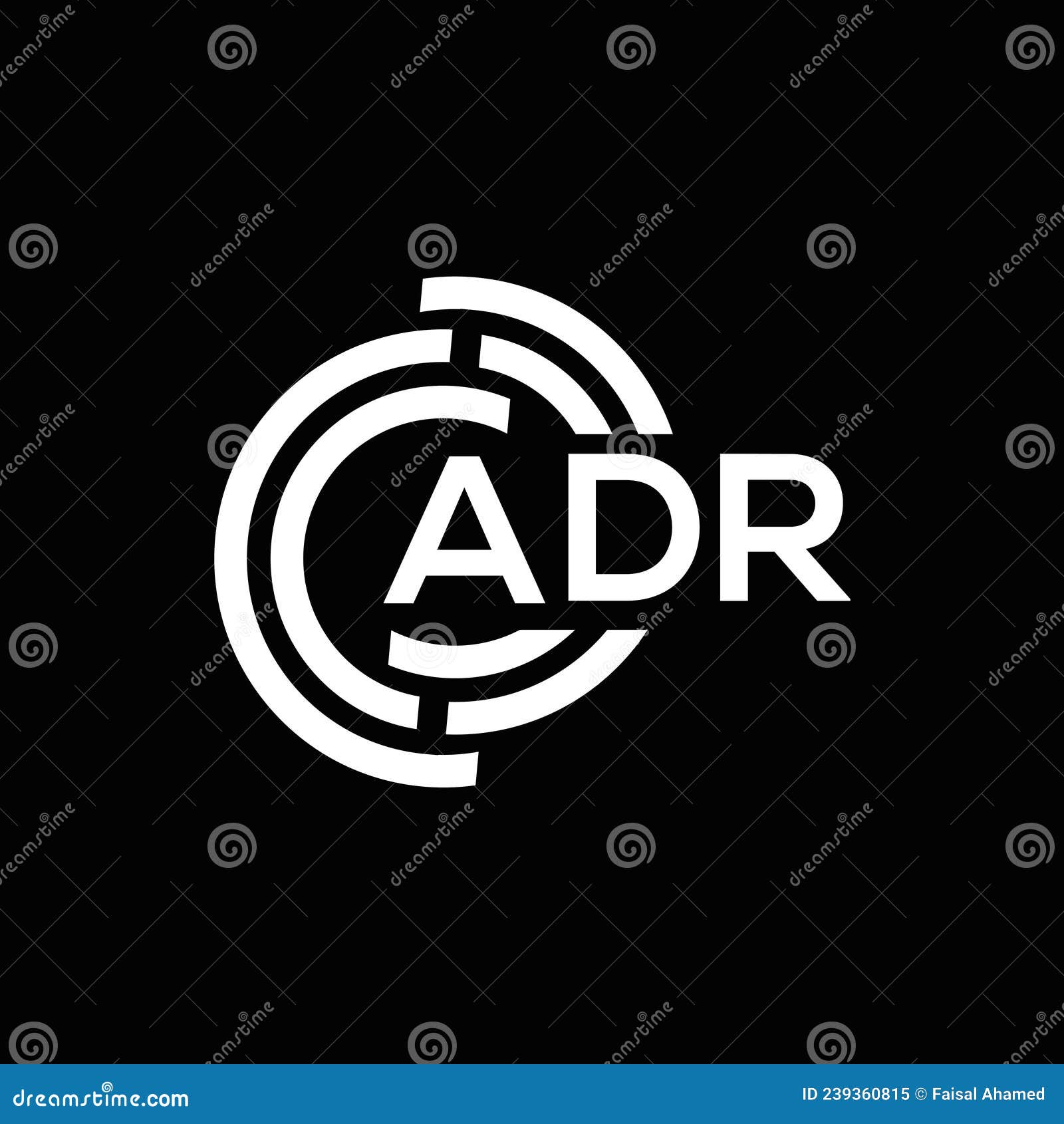 ADR Letter Logo Design On Black Background. ADR Creative Initials ...