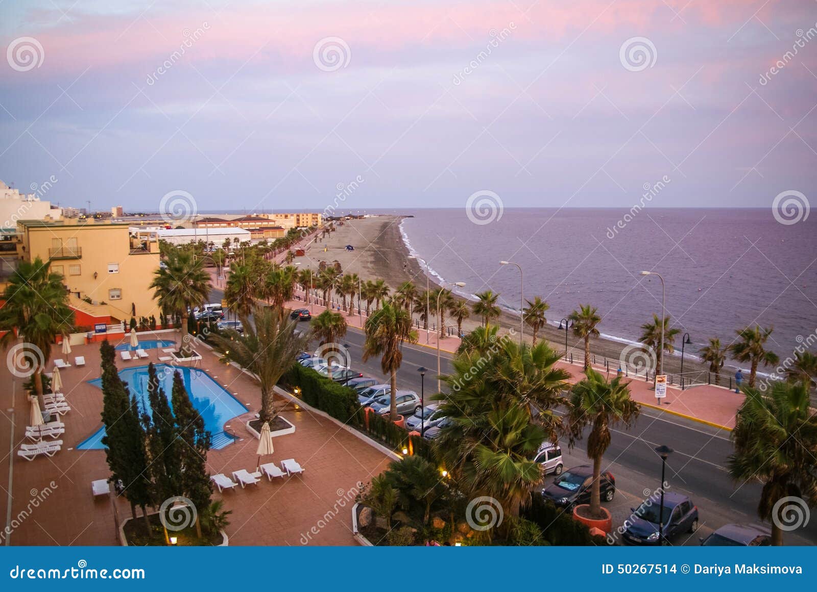 Adra at Sunset, Andalusia, Spain Stock Photo - Image of seashore ...