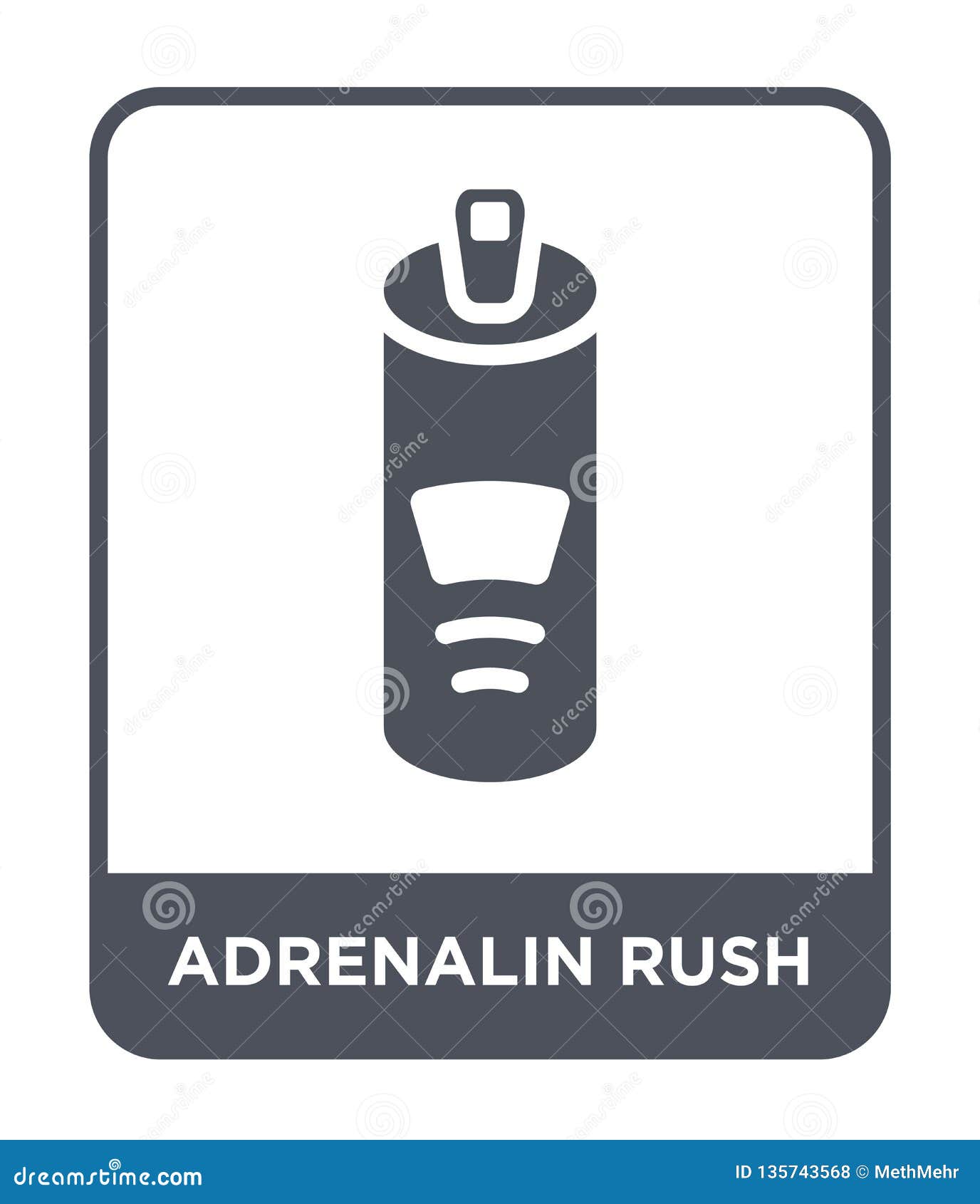Adrenalin Rush Icon In Trendy Design Style. Adrenalin Rush Icon ...