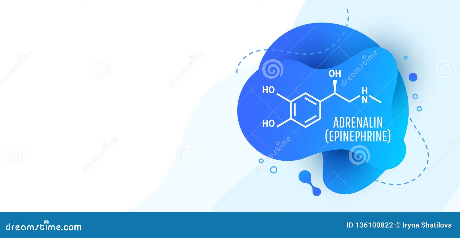 Adrenaline Or Adrenalin, Epinephrine Neurotransmitter Molecule ...