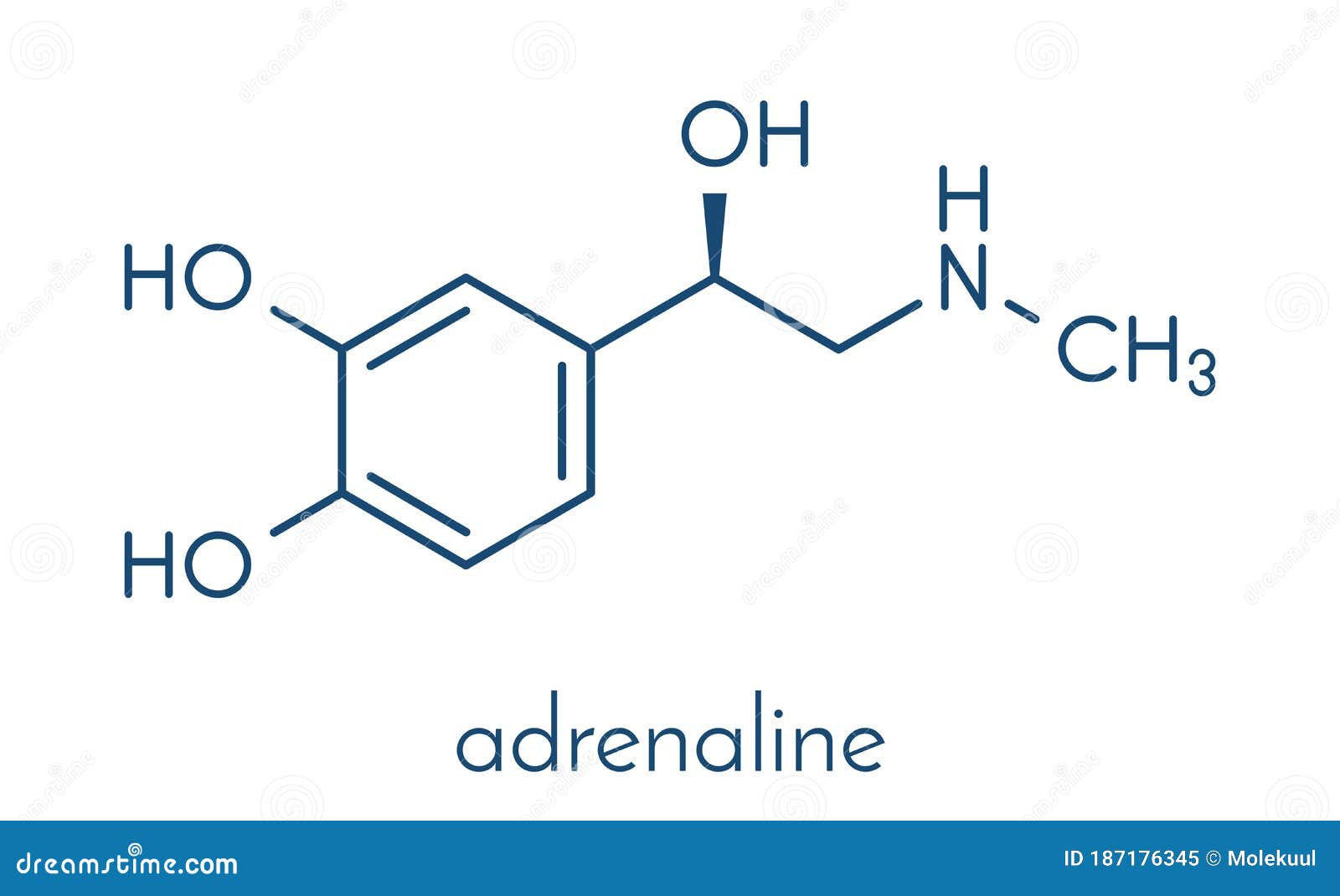 Adrenaline Adrenalin, Epinephrine Molecule Vector Illustration ... Adrenaline Adrenalin, Epinephrine Molecule Vector Illustration ...