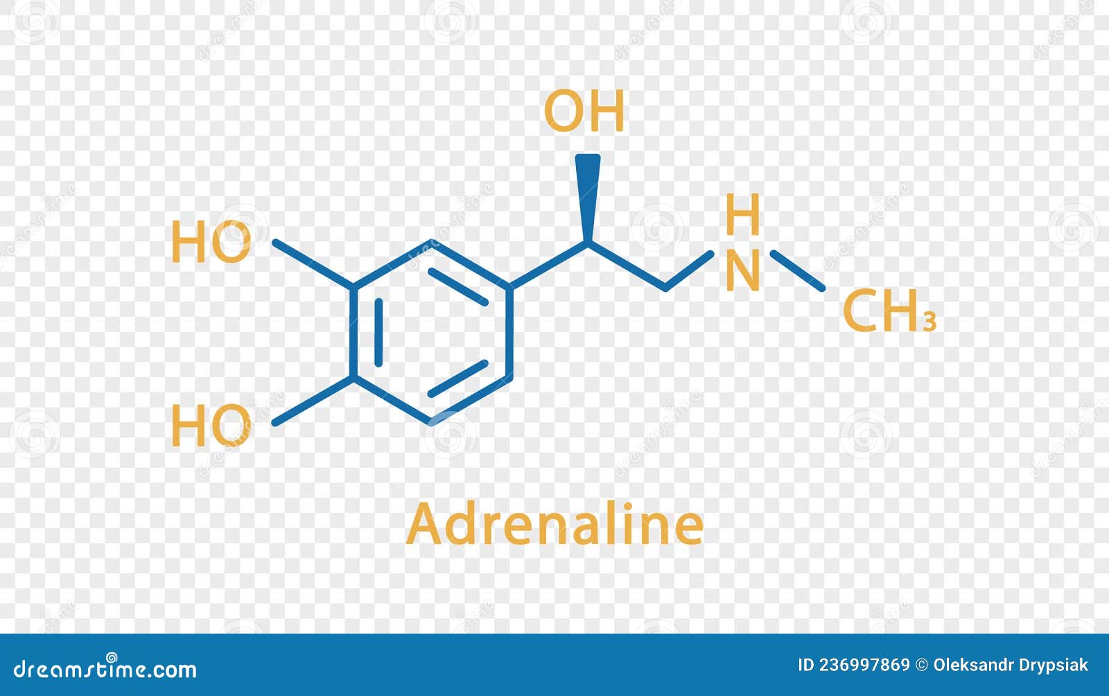 Adrenaline Chemical Formula. Adrenaline Structural Chemical Formula ...