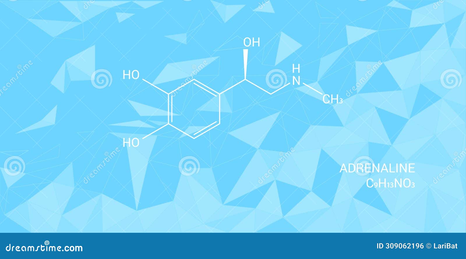 Adrenaline Formula on a Light Blue Polygonal Background Stock ...