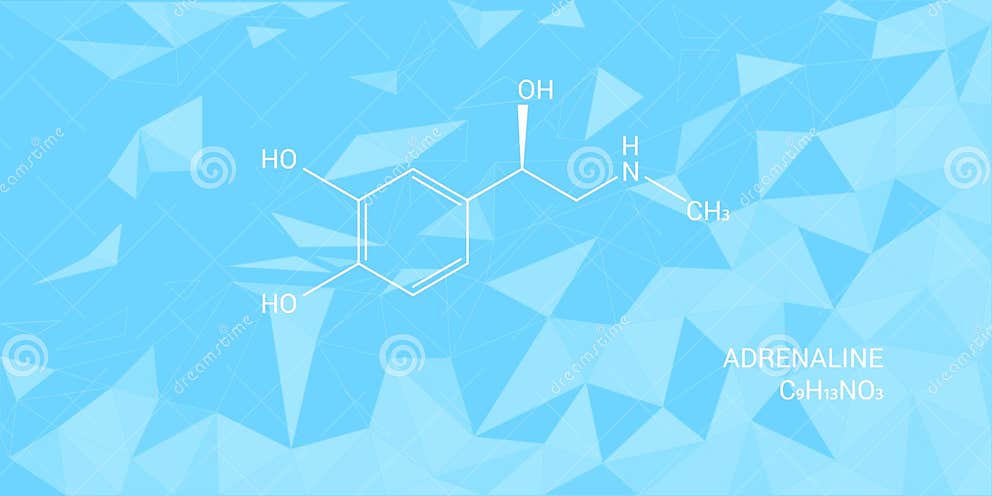 Adrenaline Formula on a Light Blue Polygonal Background Stock ...