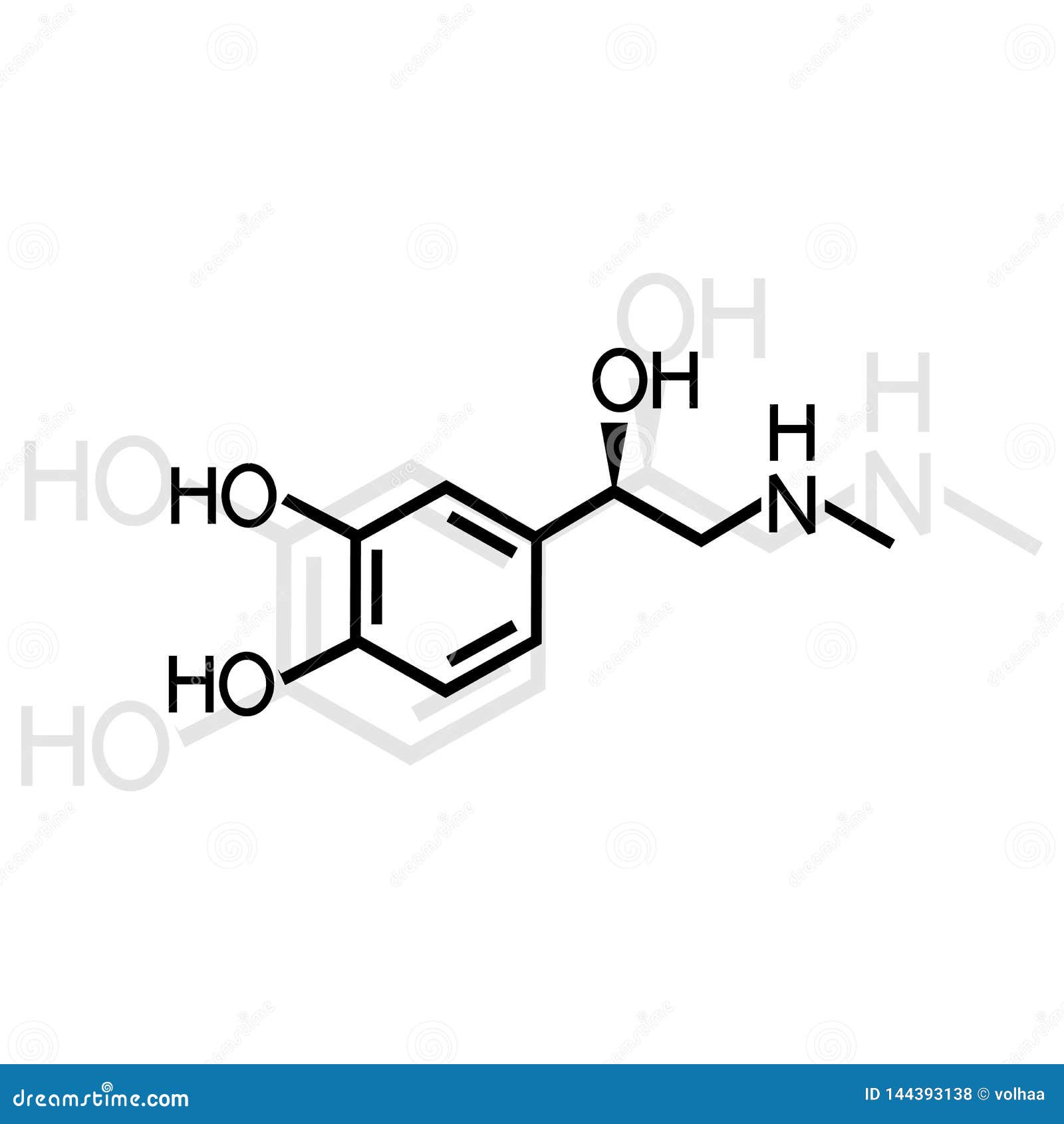 Adrenaline Icon. Epinephrine Hormone Produced By The Adrenal Gland ...