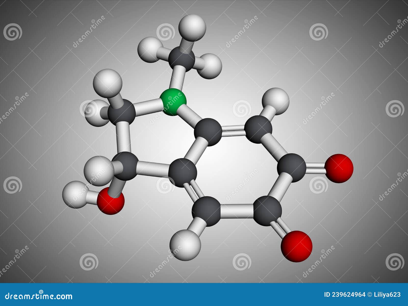 Adrenochrome Molecule. Oxidation Product Of Adrenaline. Skeletal ...
