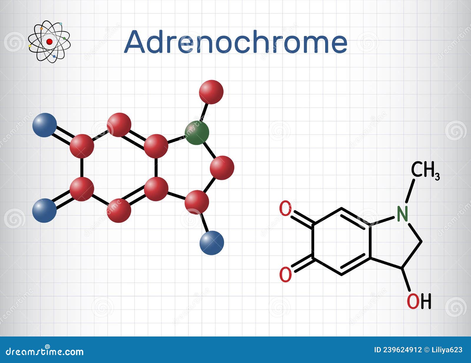 Adrenochrome, Adraxone Molecule. It Is Produced By The Oxidation Of ...