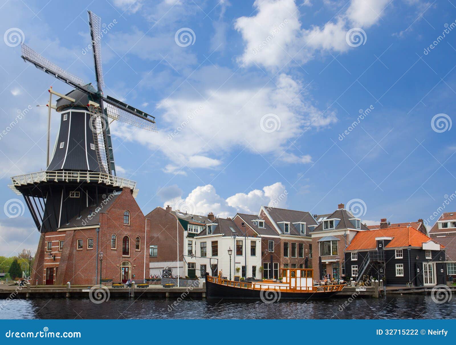 Adriaan windmill, Haarlem stock photo. Image of netherland - 32715222