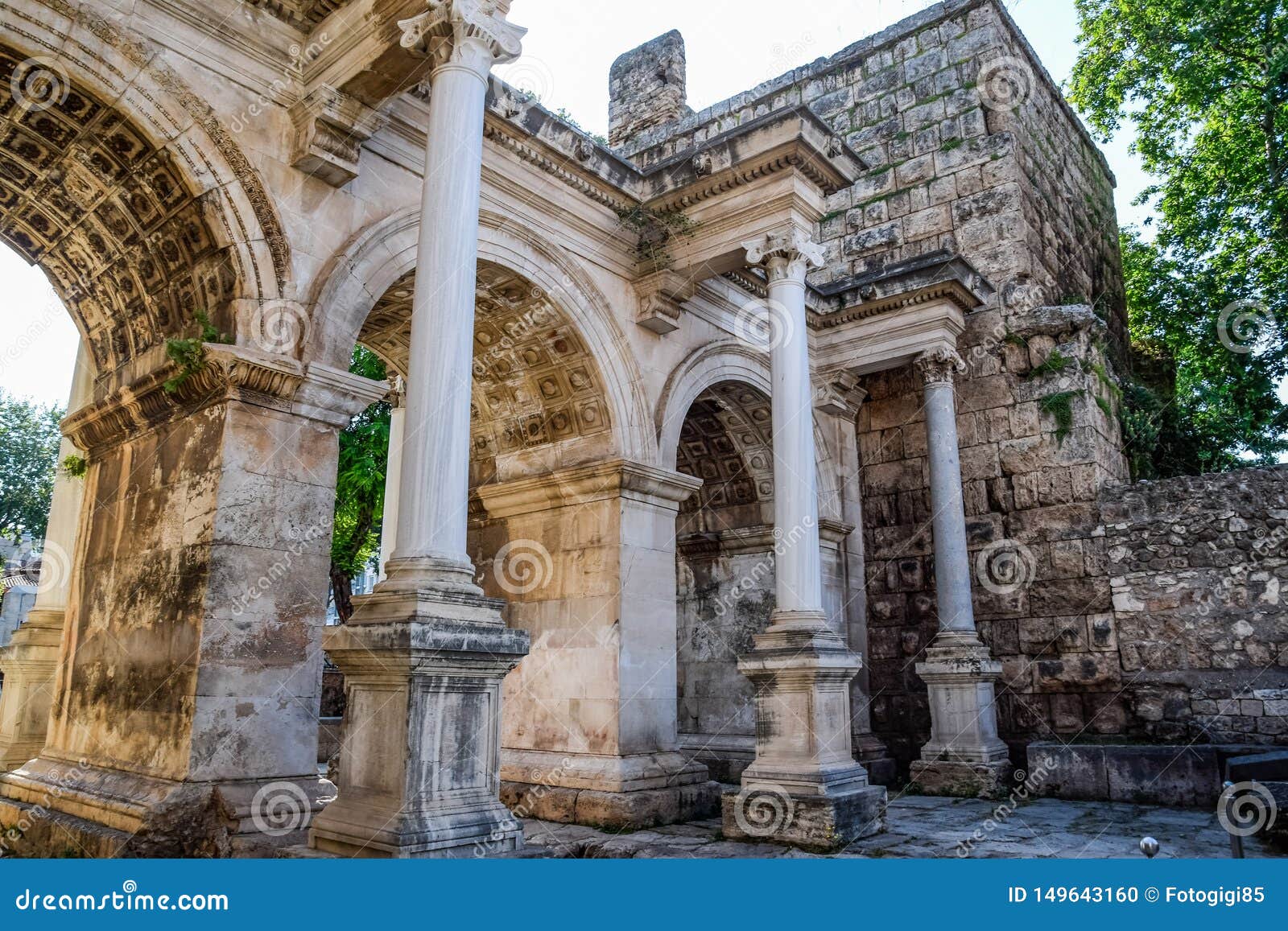 Adrian Gate, Antalya Landmark, Turkey. Antique Construction of Marble ...