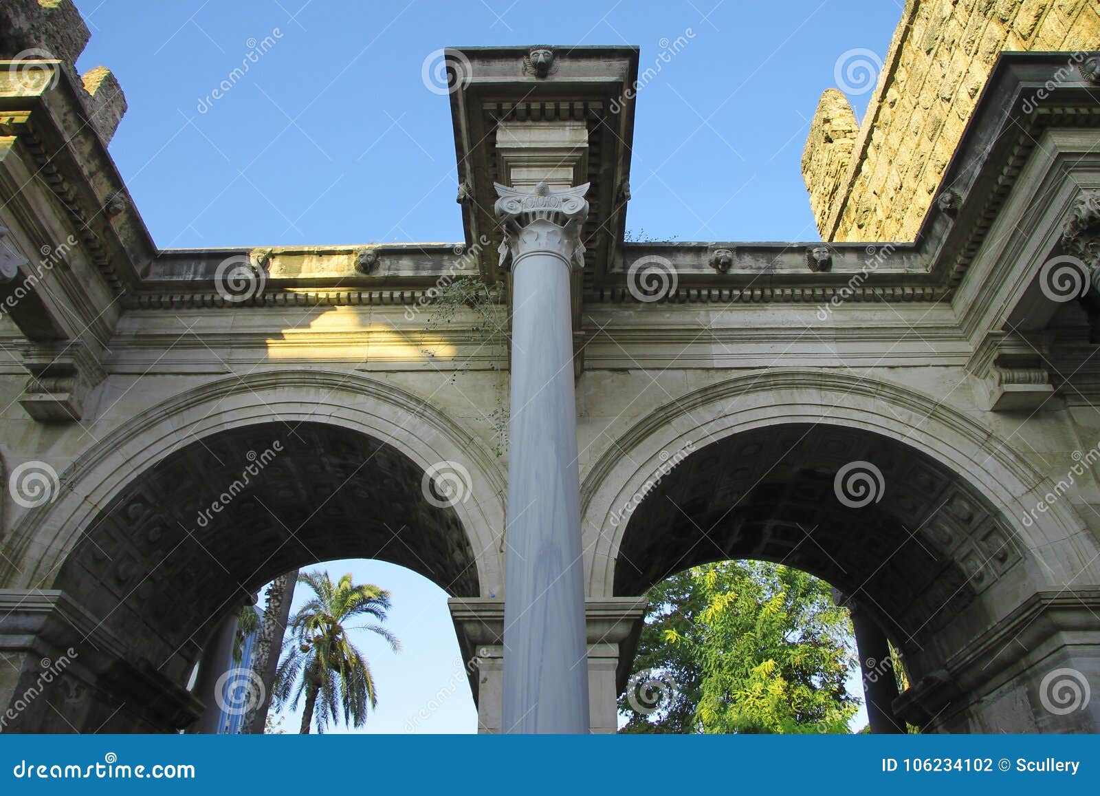 Adrian Gates of Old Town Antalya Turkey Stock Photo - Image of history ...