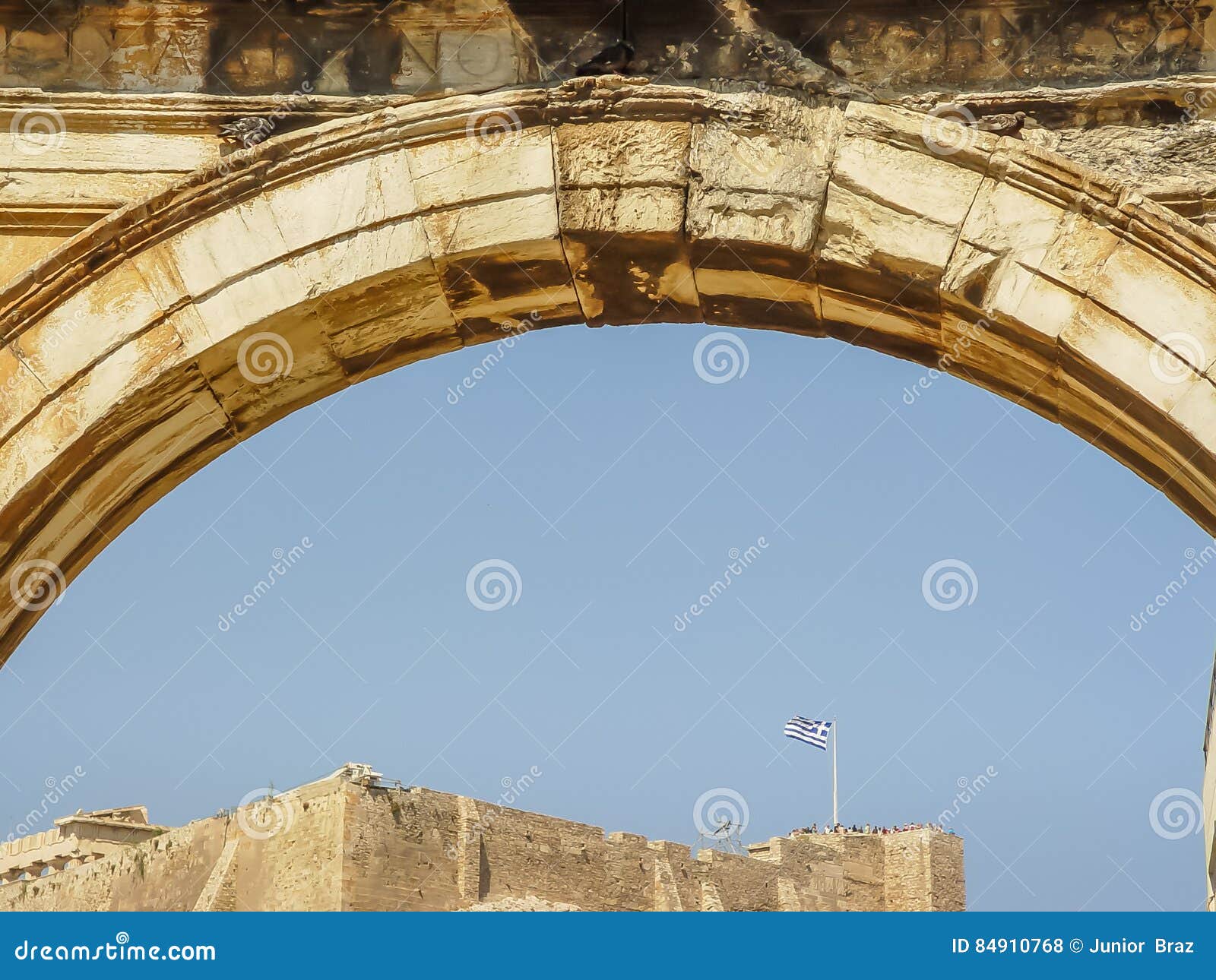 The Adrianou Gate by Night in Athens Editorial Stock Photo - Image of ...