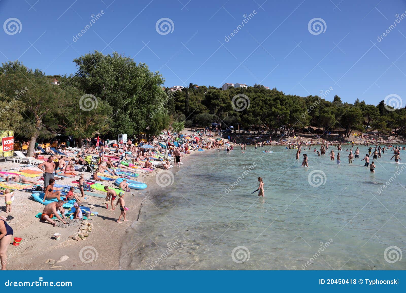 Adriatic beach, Croatia editorial stock photo. Image of swim - 20450418