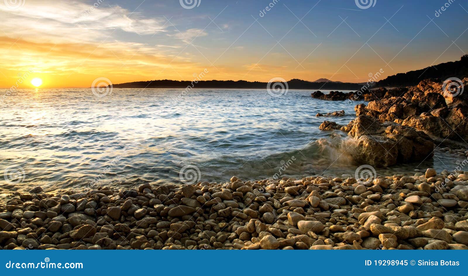 Adriatic pebbles stock image. Image of clouds, limestone - 19298945