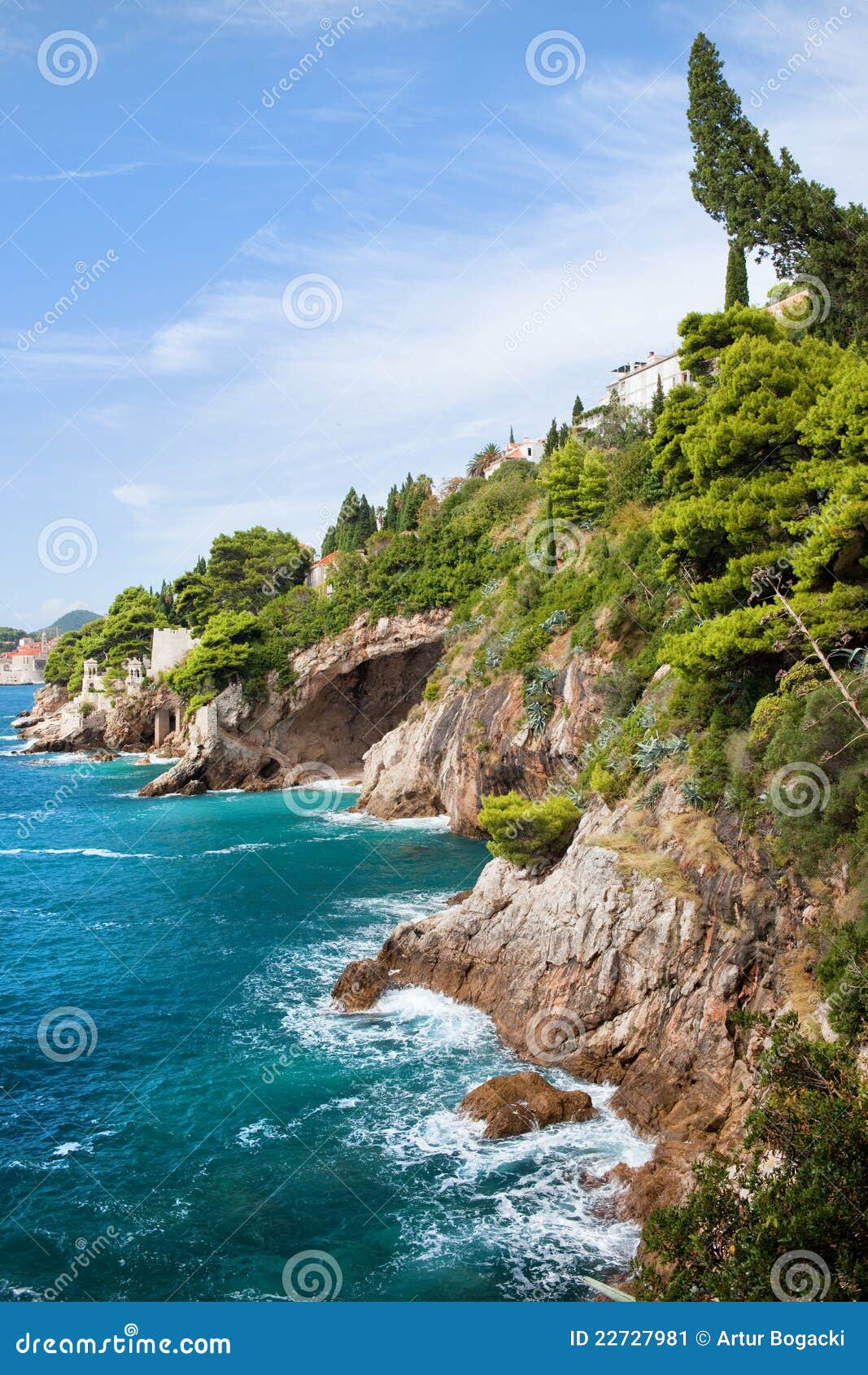 Adriatic Sea Coastline stock image. Image of turquoise - 22727981