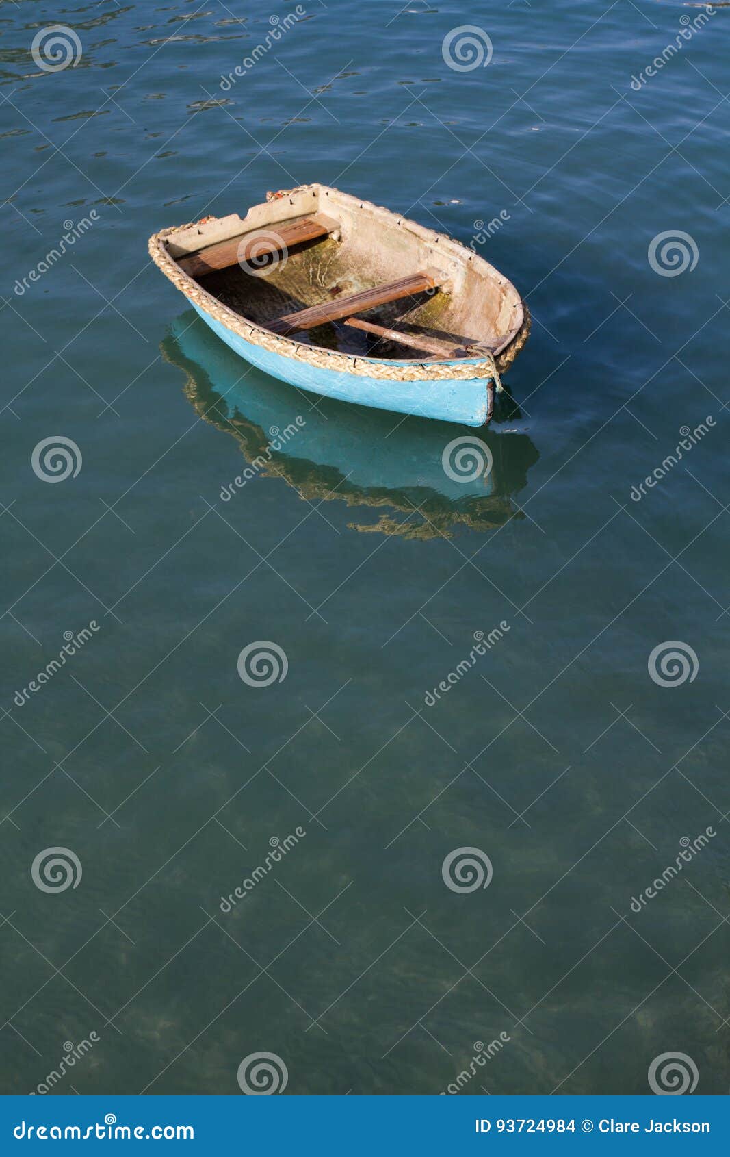 Adrift Rowing Boat stock photo. Image of back, calm, left - 93724984