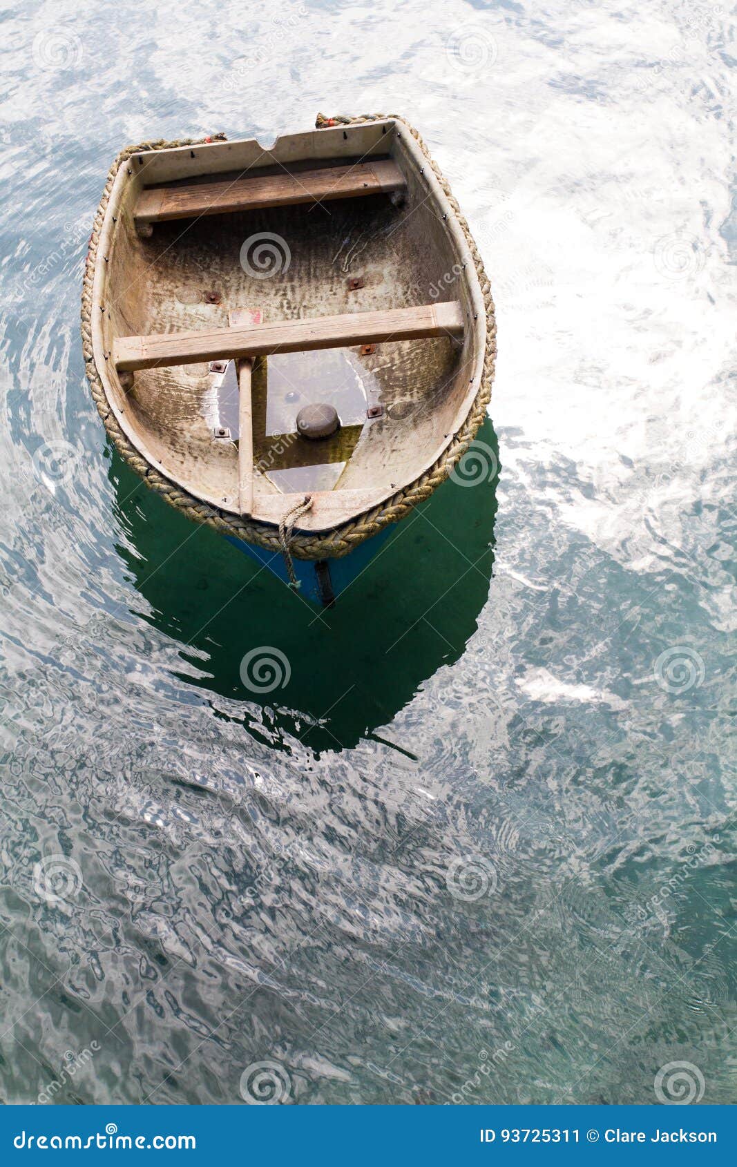 Adrift Rowing Boat stock image. Image of green, copy - 93725311
