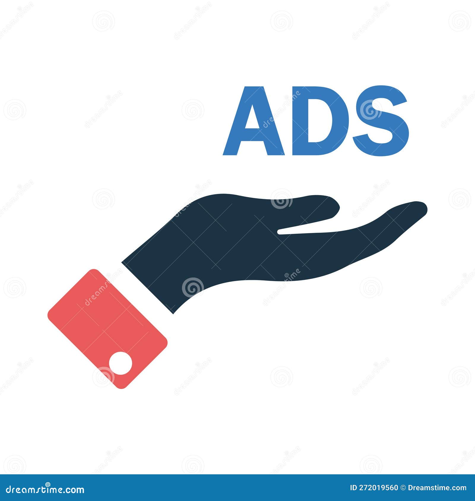 Ads, Hand, Ads on Hand Icon Stock Illustration - Illustration of data ...