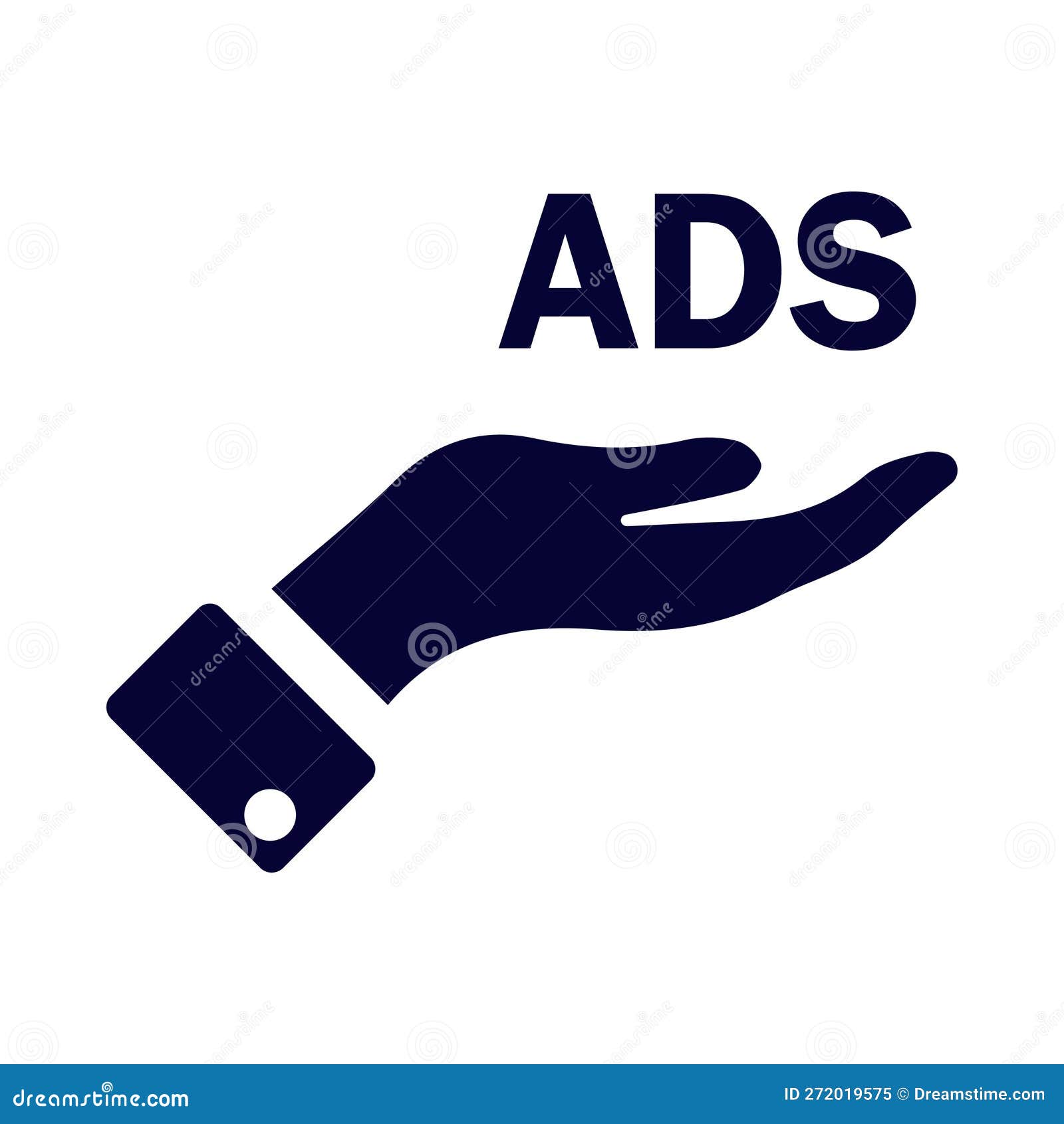 Ads, Hand, Ads on Hand Icon Stock Vector - Illustration of advice ...