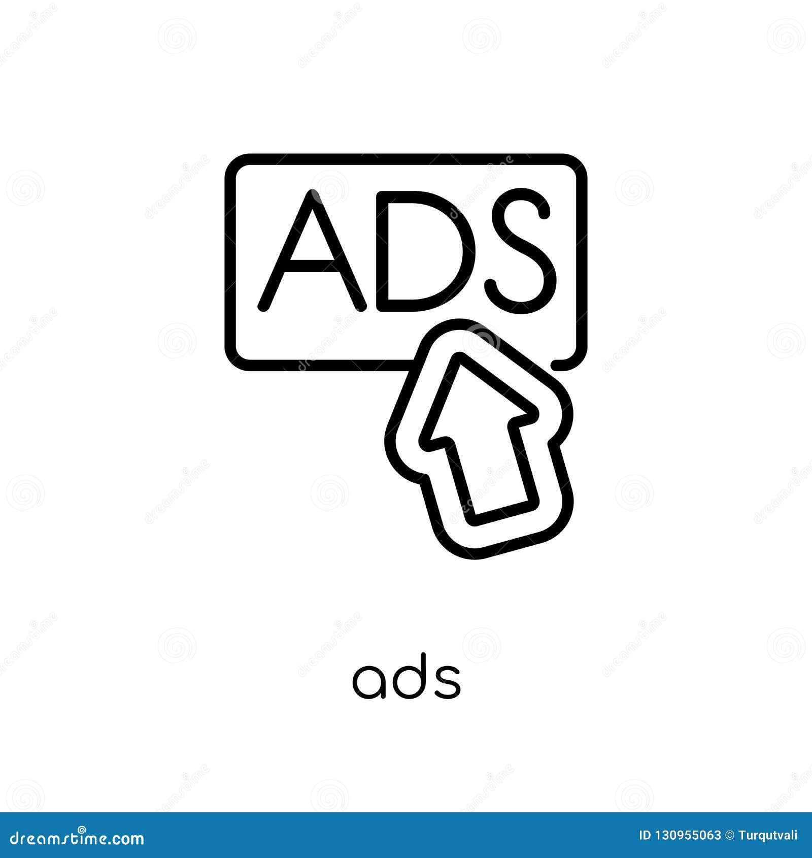 Ads icon from collection. stock vector. Illustration of phone - 130955063