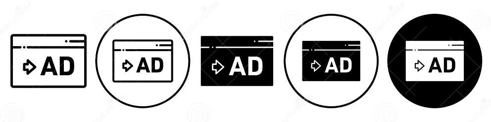 Ads Icon Vector Set Collection for Web Stock Illustration ...