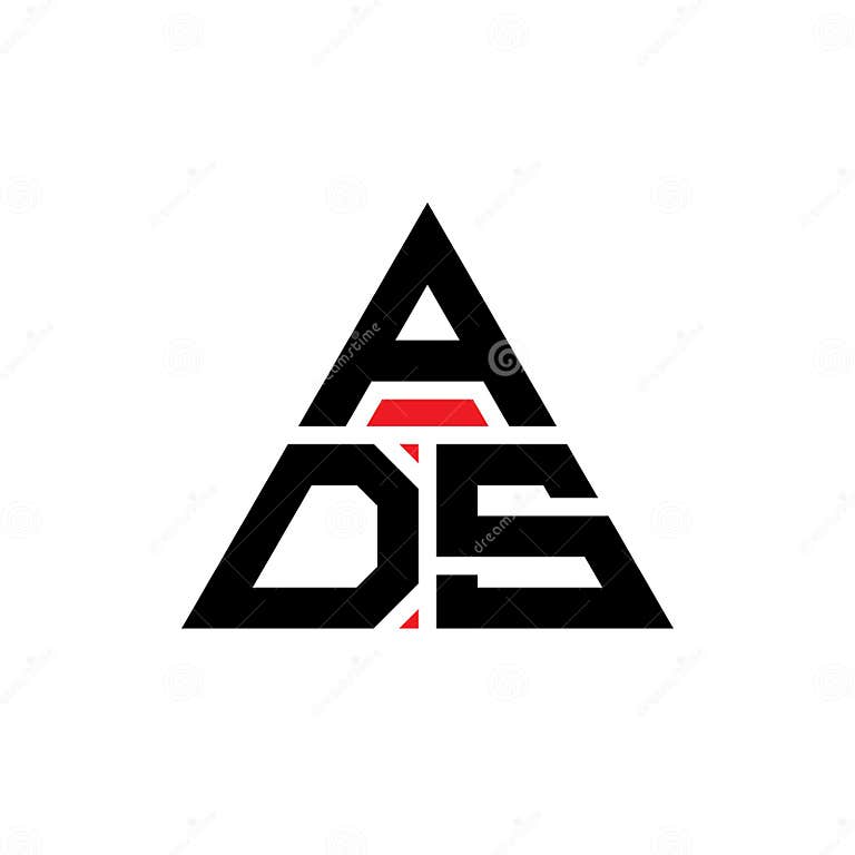 ADS Triangle Letter Logo Design with Triangle Shape. ADS Triangle Logo ...
