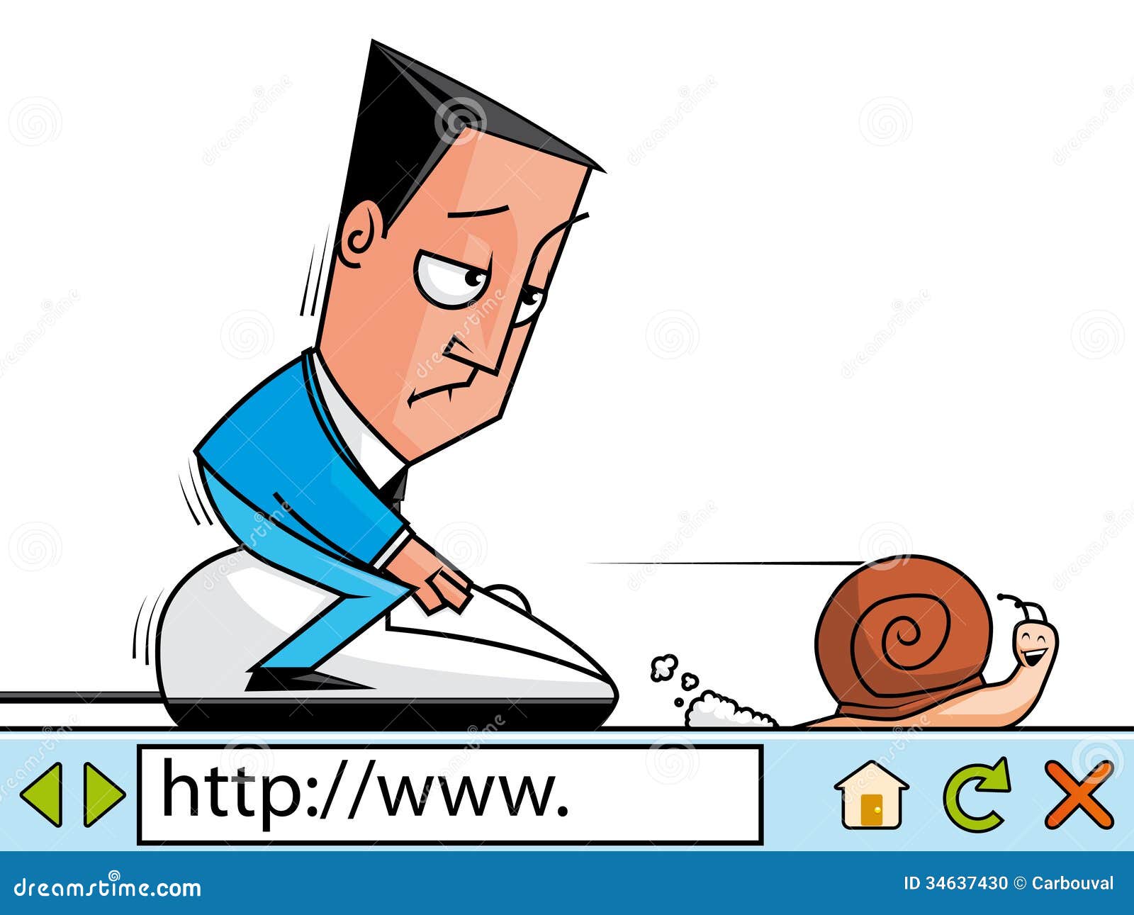 ADSL lento stock de ilustración. Ilustración de internet - 34637430