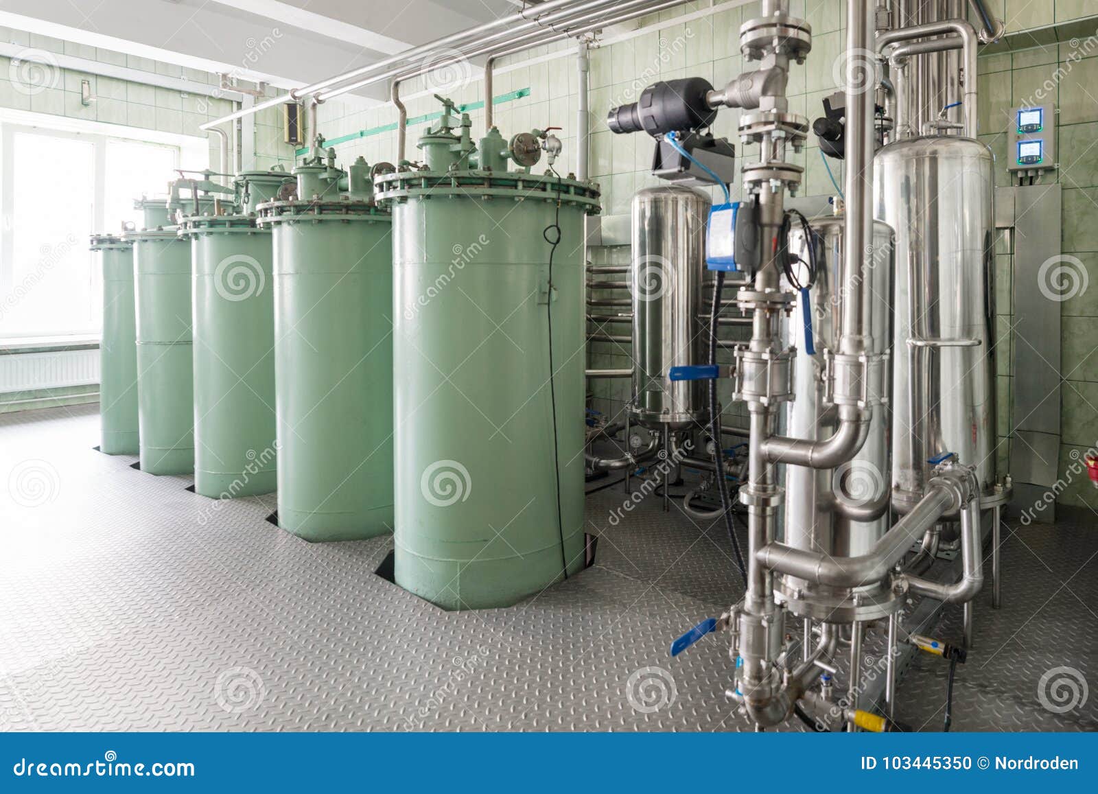 Adsorption Sand Filtration System. Stock Photo - Image of pipeline ...