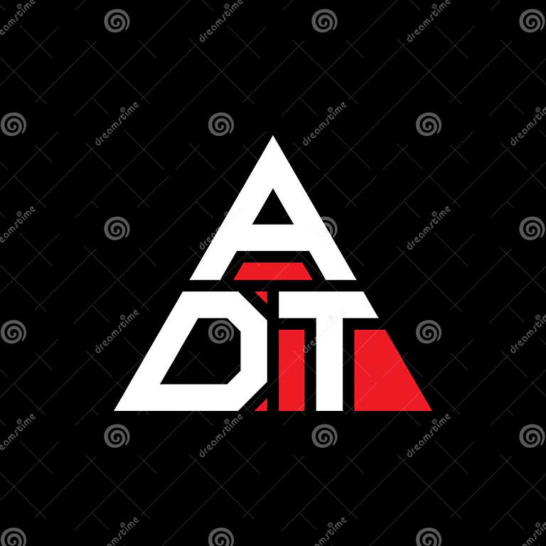 ADT Triangle Letter Logo Design with Triangle Shape. ADT Triangle Logo ...