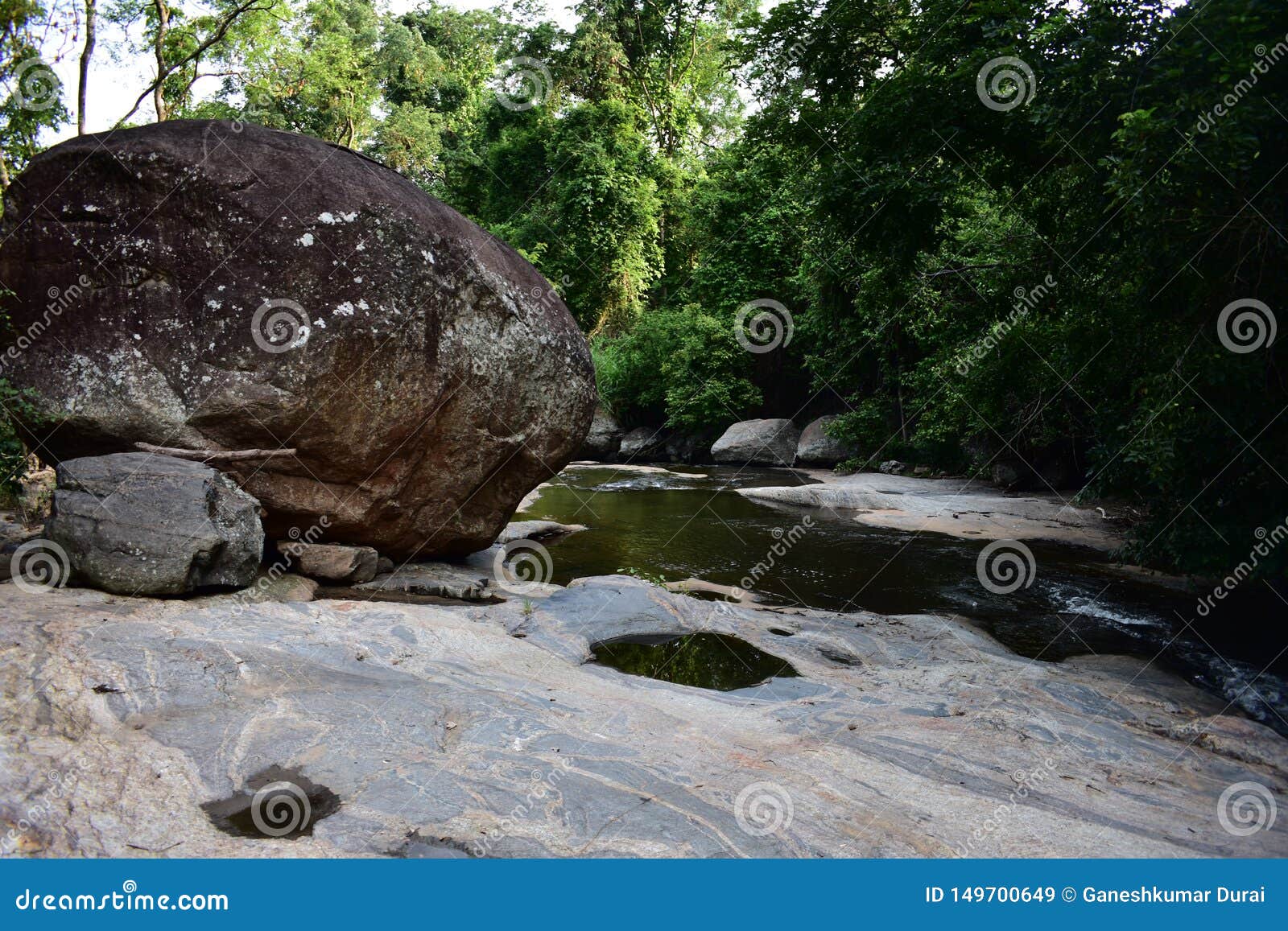 Adukamm Waterfalls and the Pambar River Stock Image - Image of mangoes ...