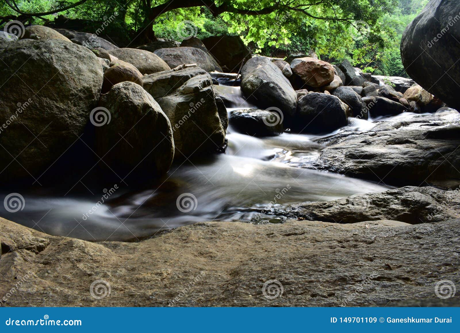 Adukamm Waterfalls and the Pambar River Stock Image - Image of estates ...